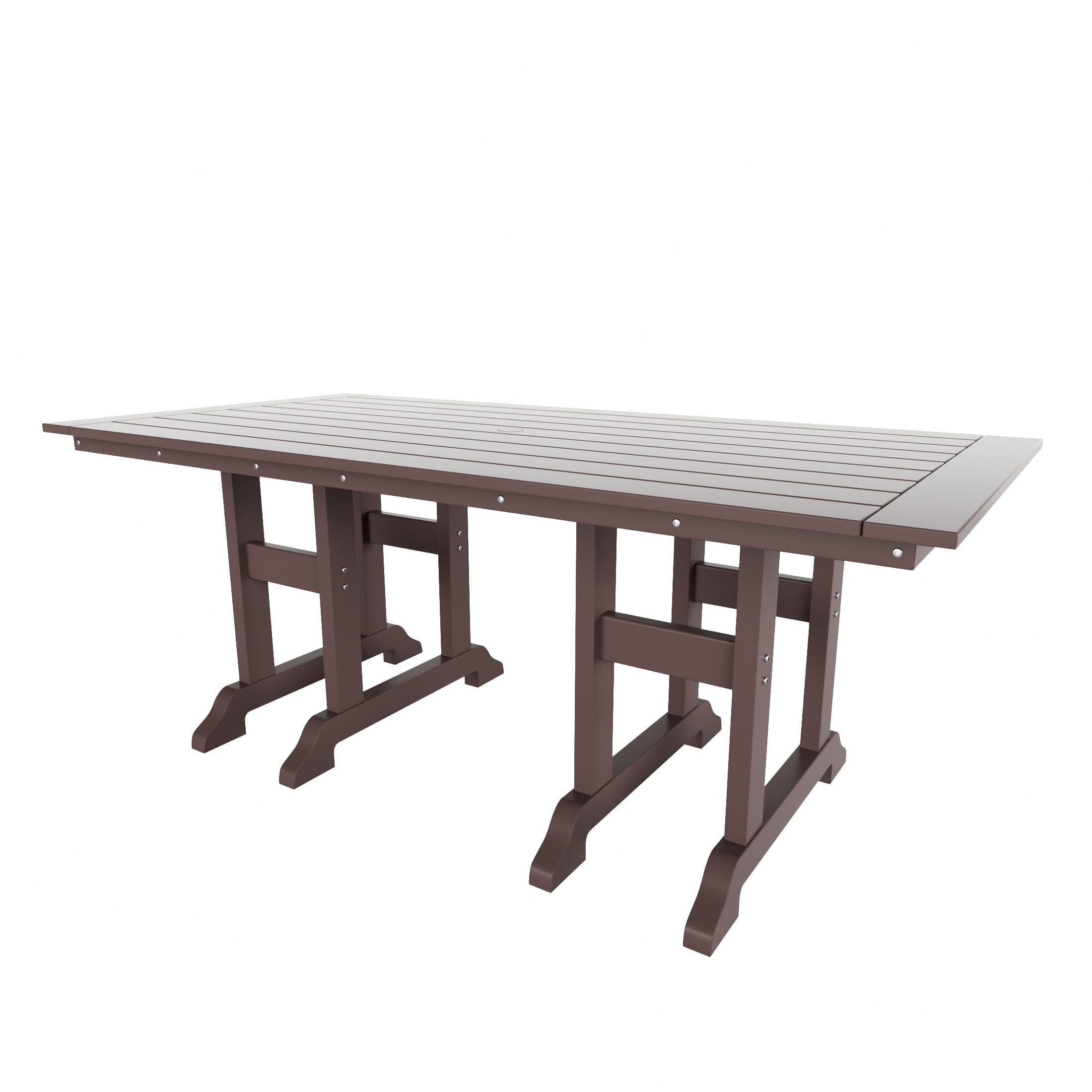 WestinTrends Malibu Outdoor Dining Table for 6, All Weather Poly Lumber ...