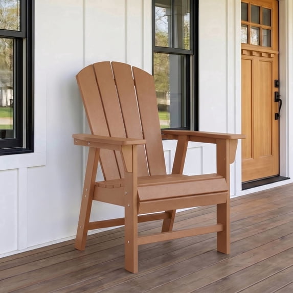 WestinTrends Malibu Outdoor HDPE Plastic Modern Adirondack Chair With ...