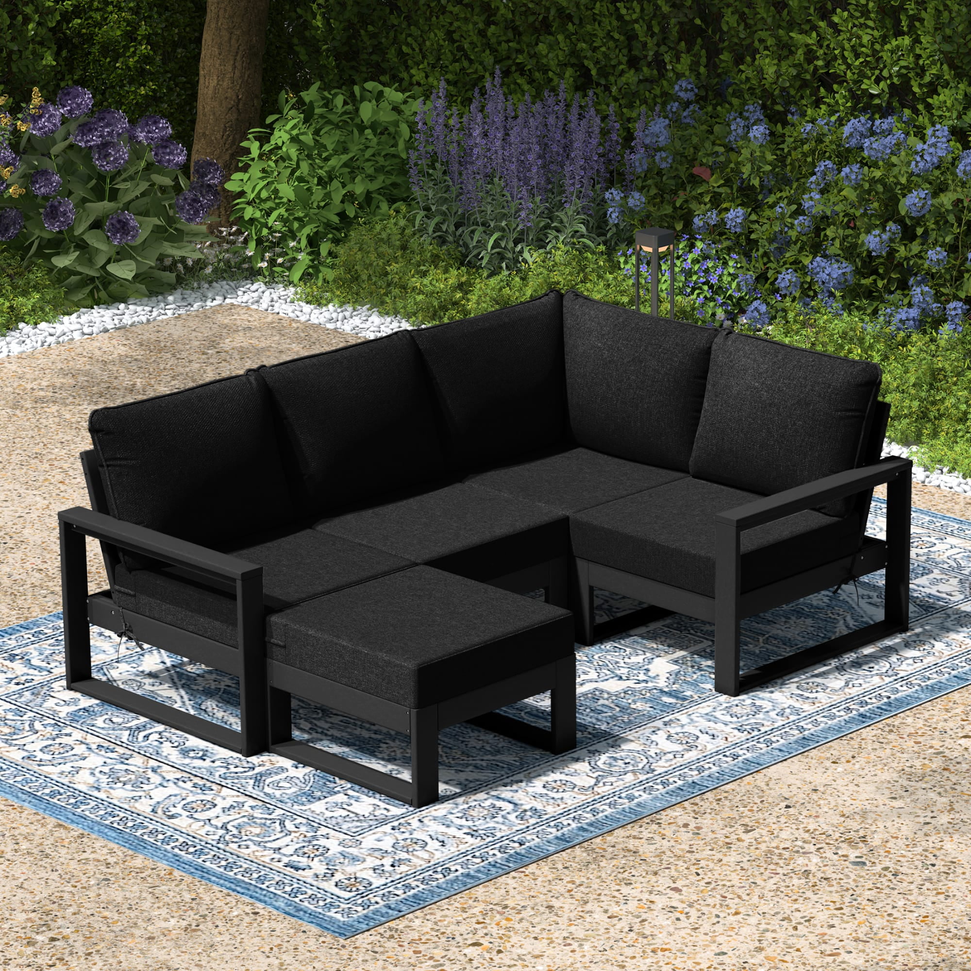 WestinTrends Montara 5-piece Outdoor Sectional Modular Patio Furniture ...