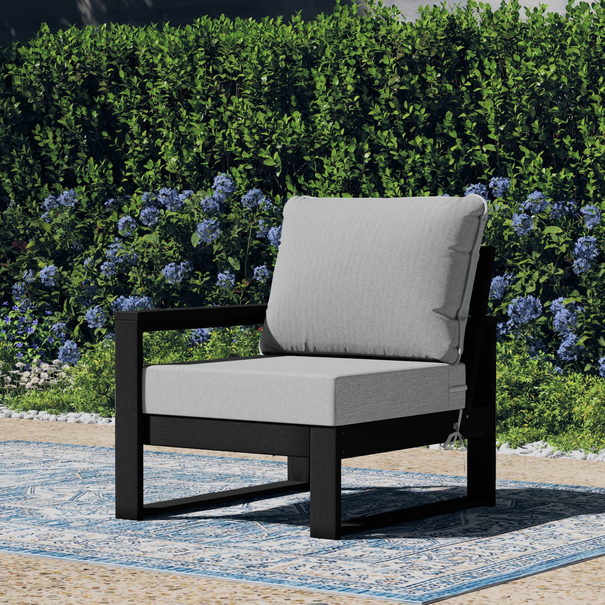 WestinTrends Montara Outdoor HDPE Left Arm Sectional Patio Corner Club ...