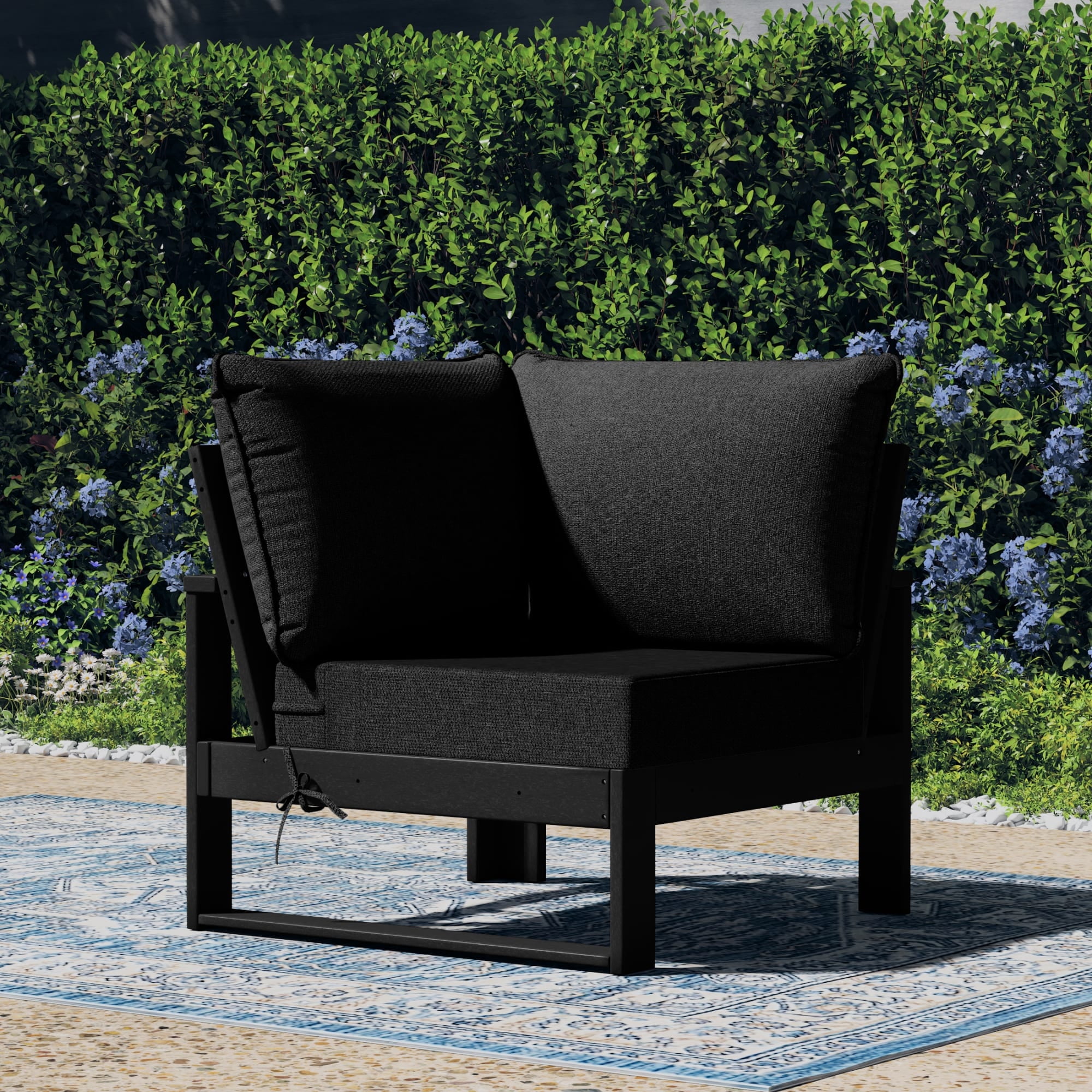 WestinTrends Montara Outdoor HDPE Sectional Corner Sofa Seat with Water ...