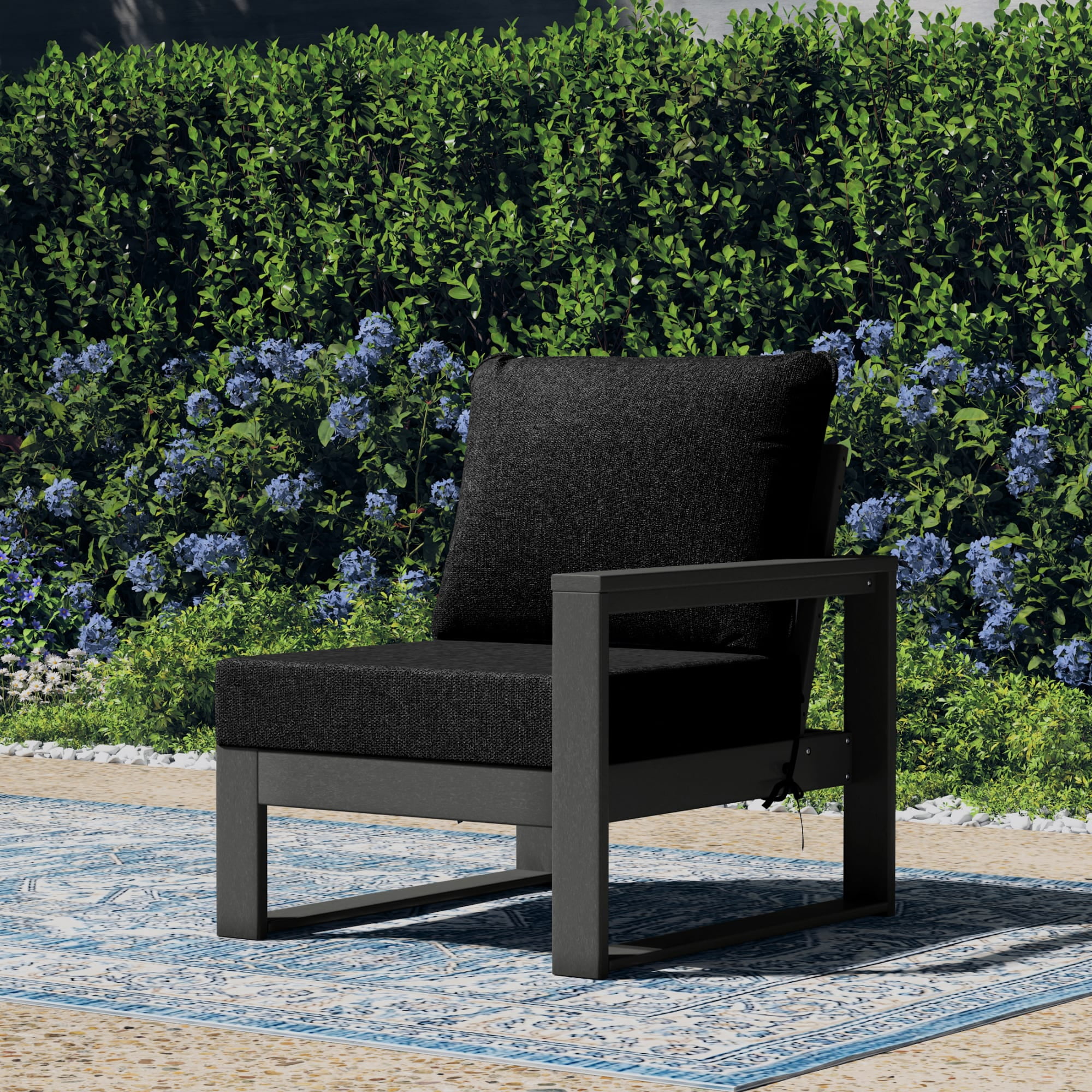 WestinTrends Montara Outdoor Patio HDPE Right Arm Facing Sectional ...