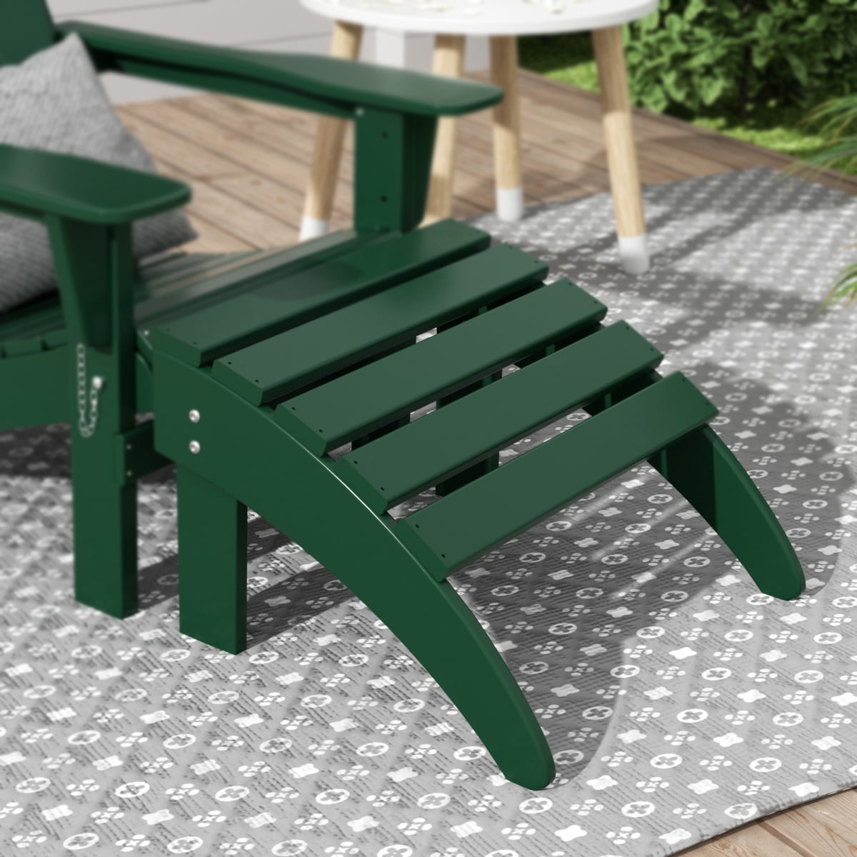 WestinTrends Outdoor Ottoman, Patio Adirondack Ottoman Foot Rest, All ...