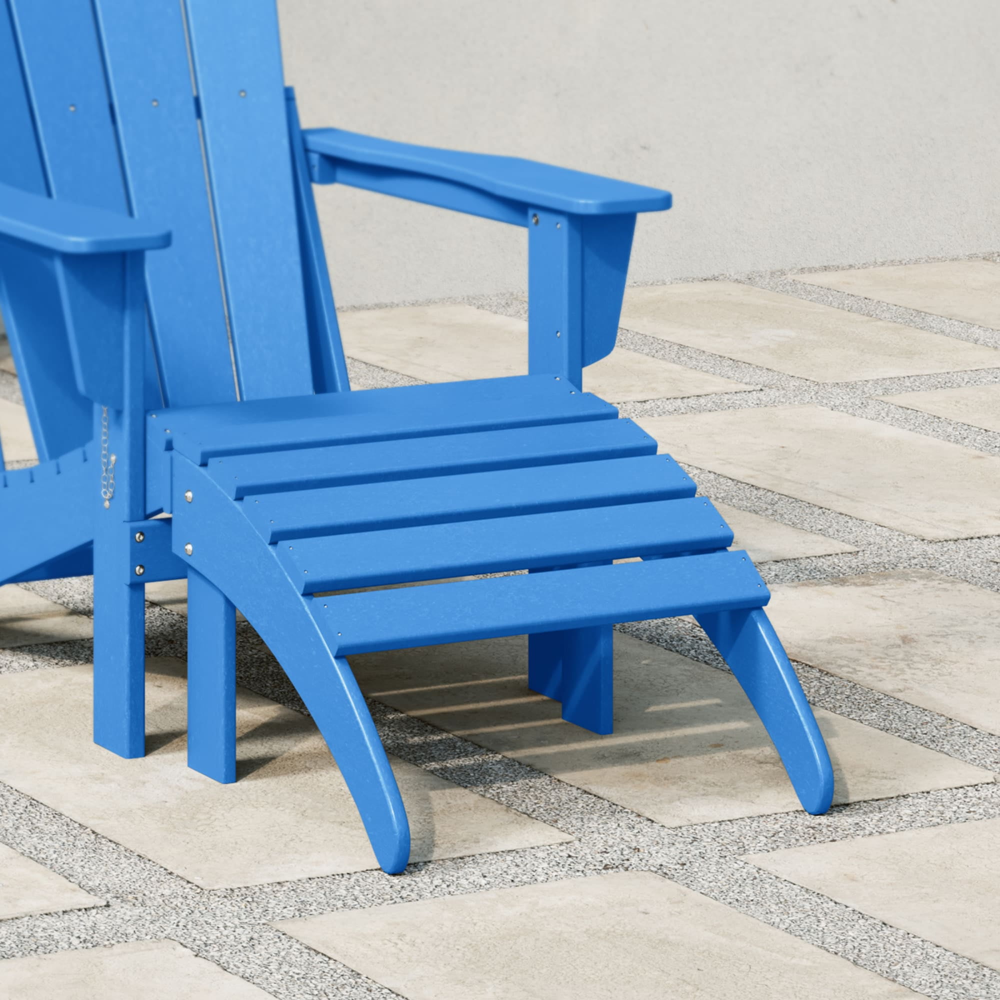 Westintrends Outdoor Adirondack Foot Rest, Folding HDPE Patio Foot ...