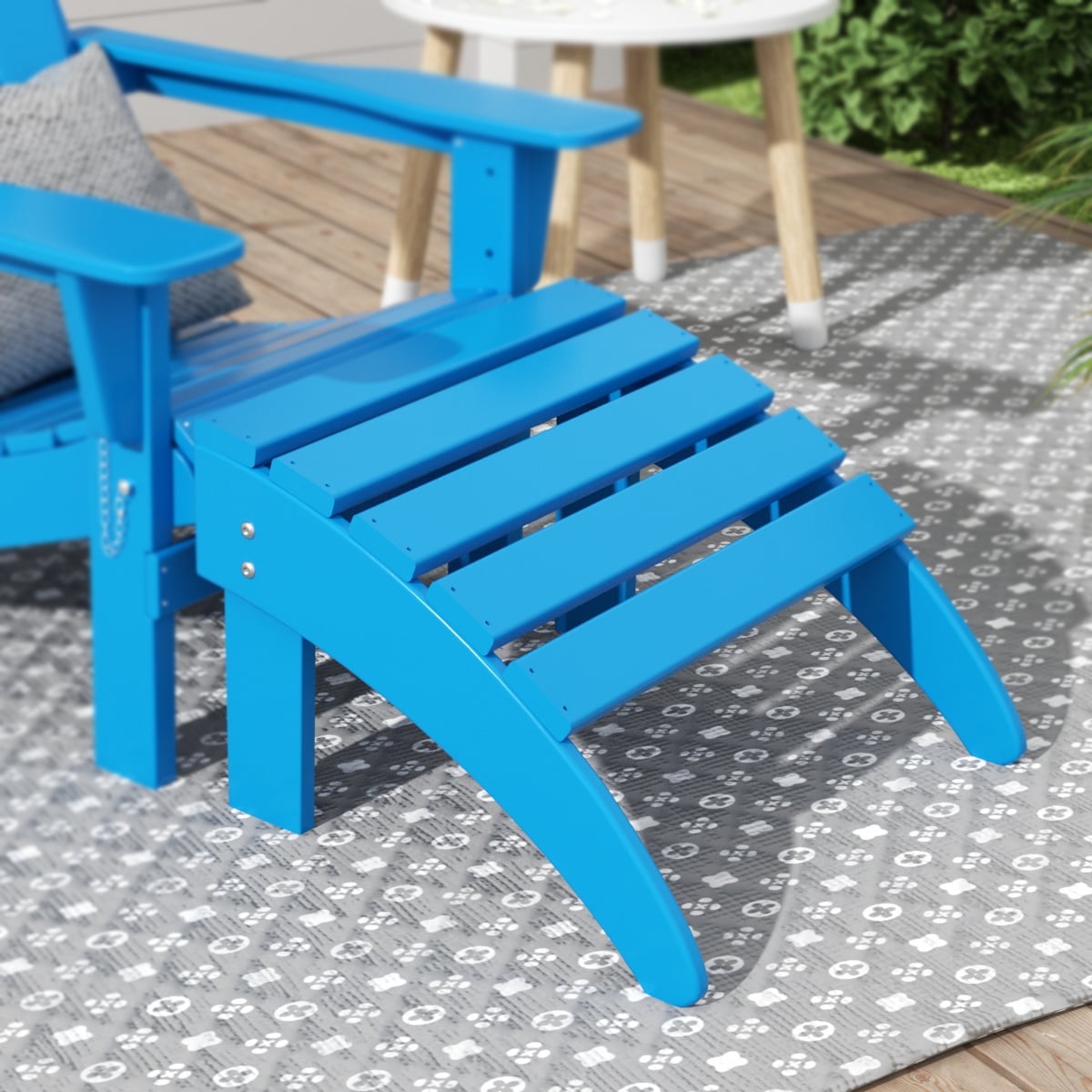 WestinTrends Outdoor Ottoman, Patio Adirondack Ottoman Foot Rest, All ...