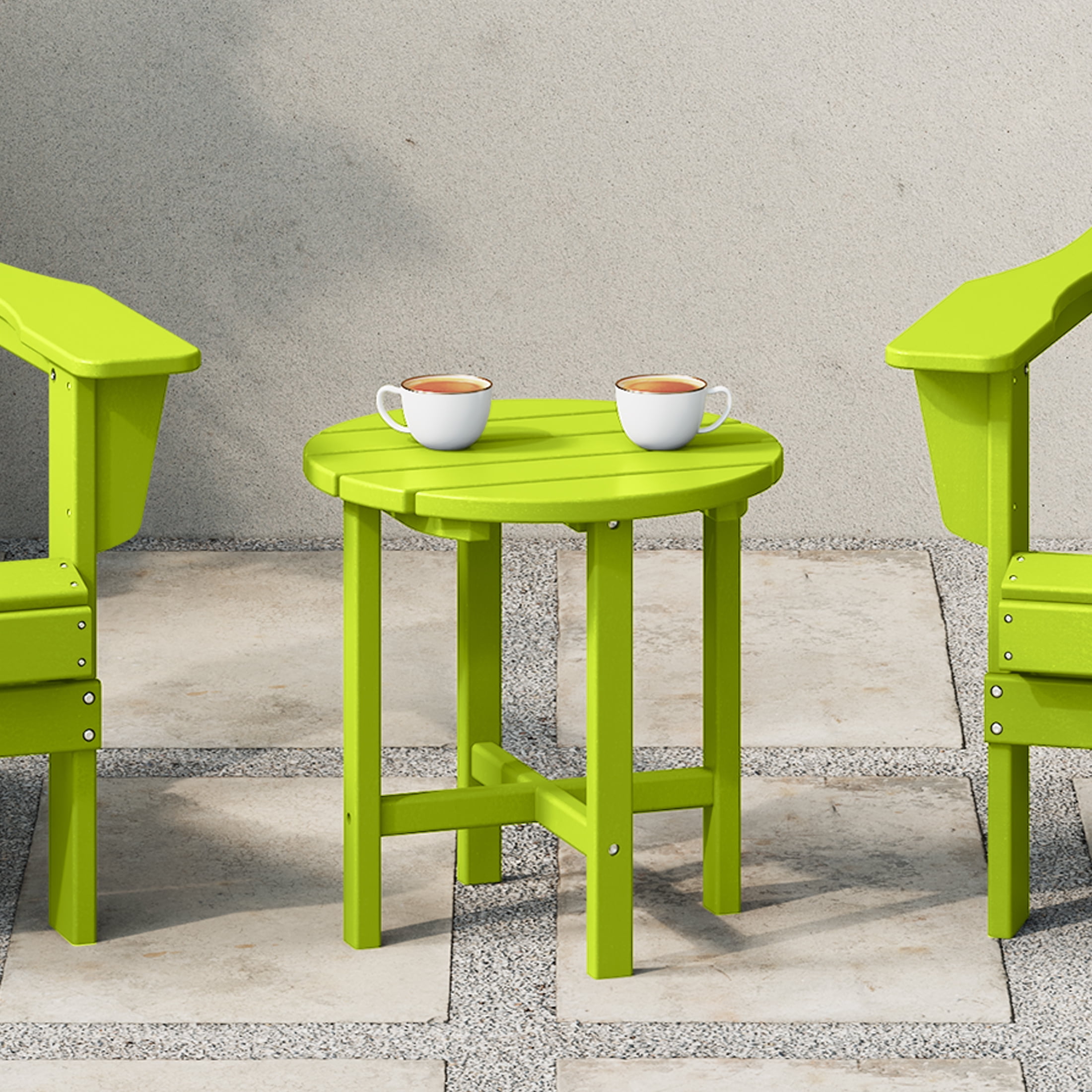 WestinTrends Outdoor Side Table, All Weather Poly Lumber Adirondack ...