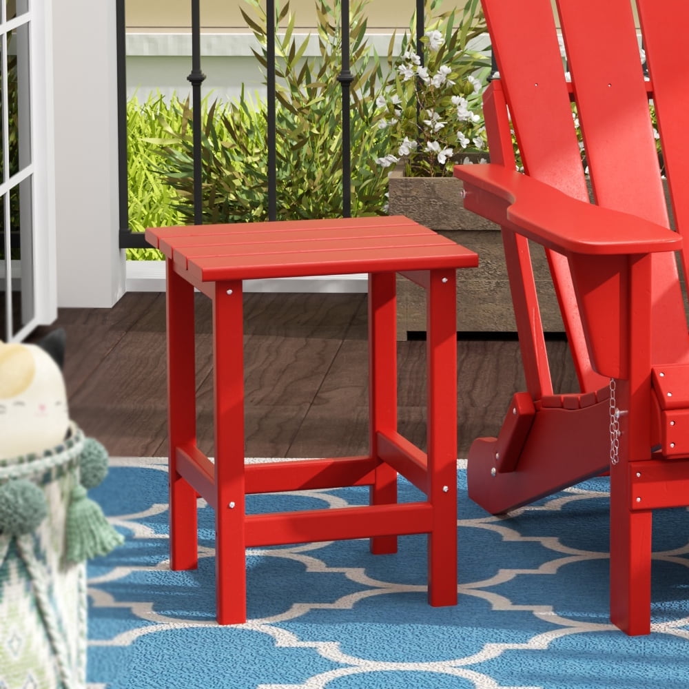 WestinTrends Outdoor Side Table, All Weather Poly Lumber Adirondack ...