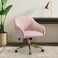WestinTrends Swivel Vanity Office Chair with Wheels, Pink - Walmart.com