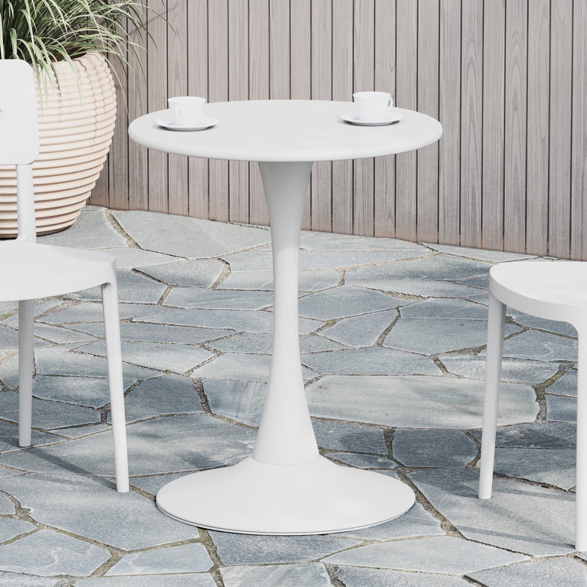 WestinTrends Playa 23.5" Round Outdoor Indoor Metal Cocktail Dining ...
