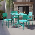 WestinTrends Playa Modern 5-Piece Resin Patio Dining Table Set with ...