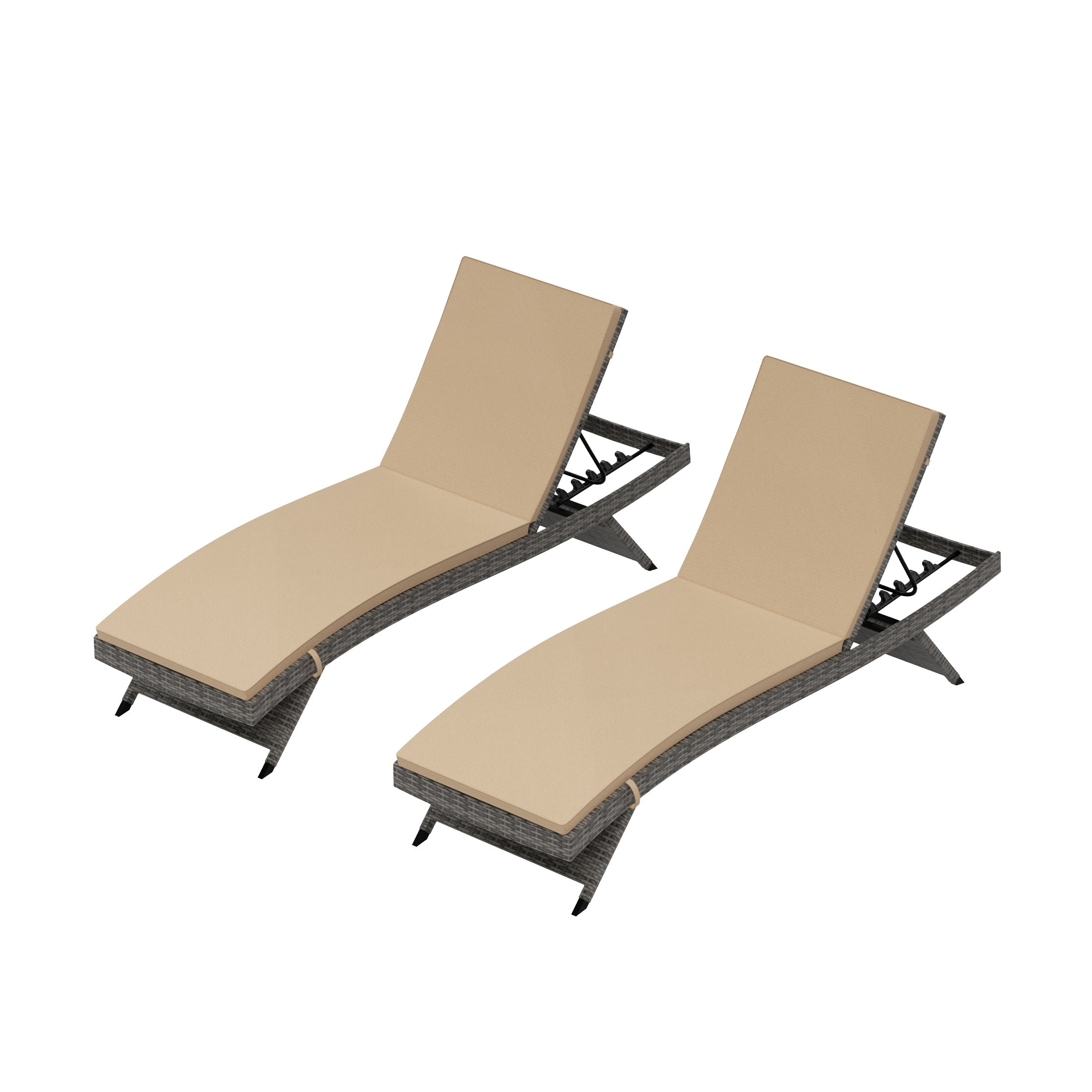 WestinTrends Somerset Wicker Outdoor Chaise Lounge Set of 2, All ...