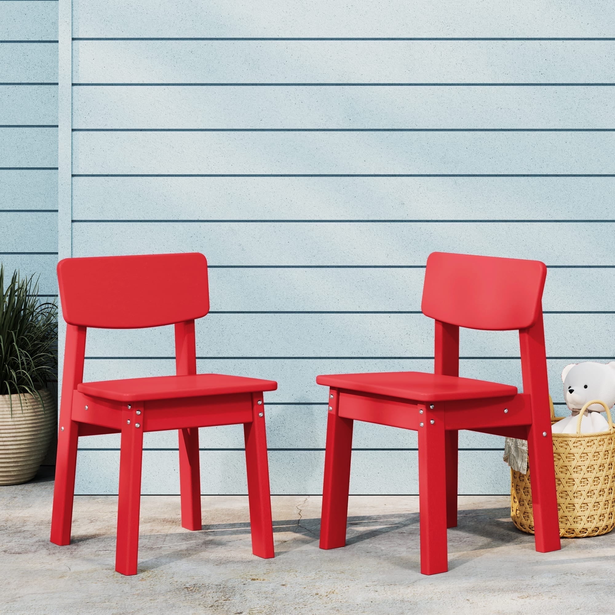 WestinTrends Tiny Terraces Outdoor HDPE Kids Modern Plastic Toddler ...