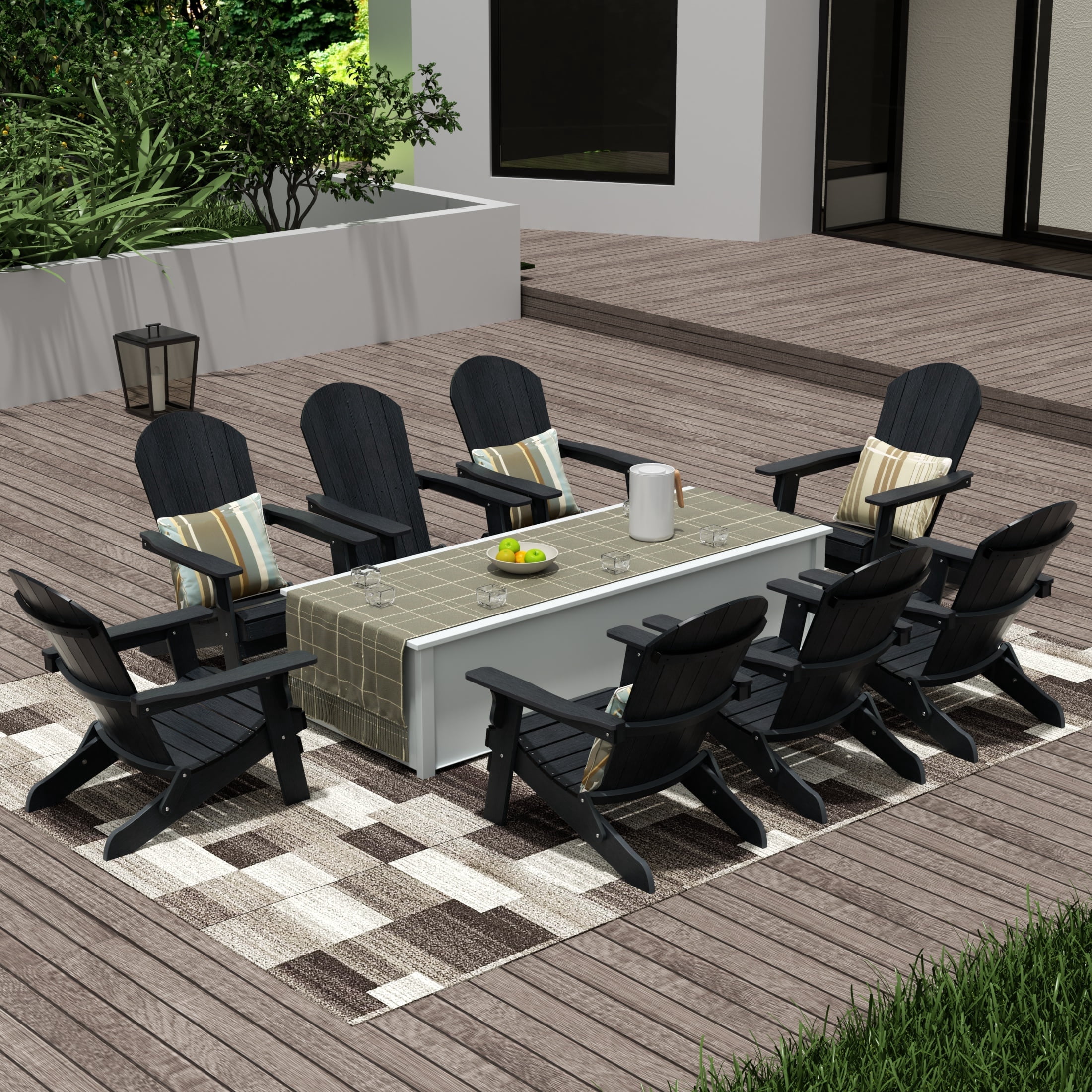 WestinTrends Tuscany HIPS Outdoor Folding Adirondack Seashell Chair ...