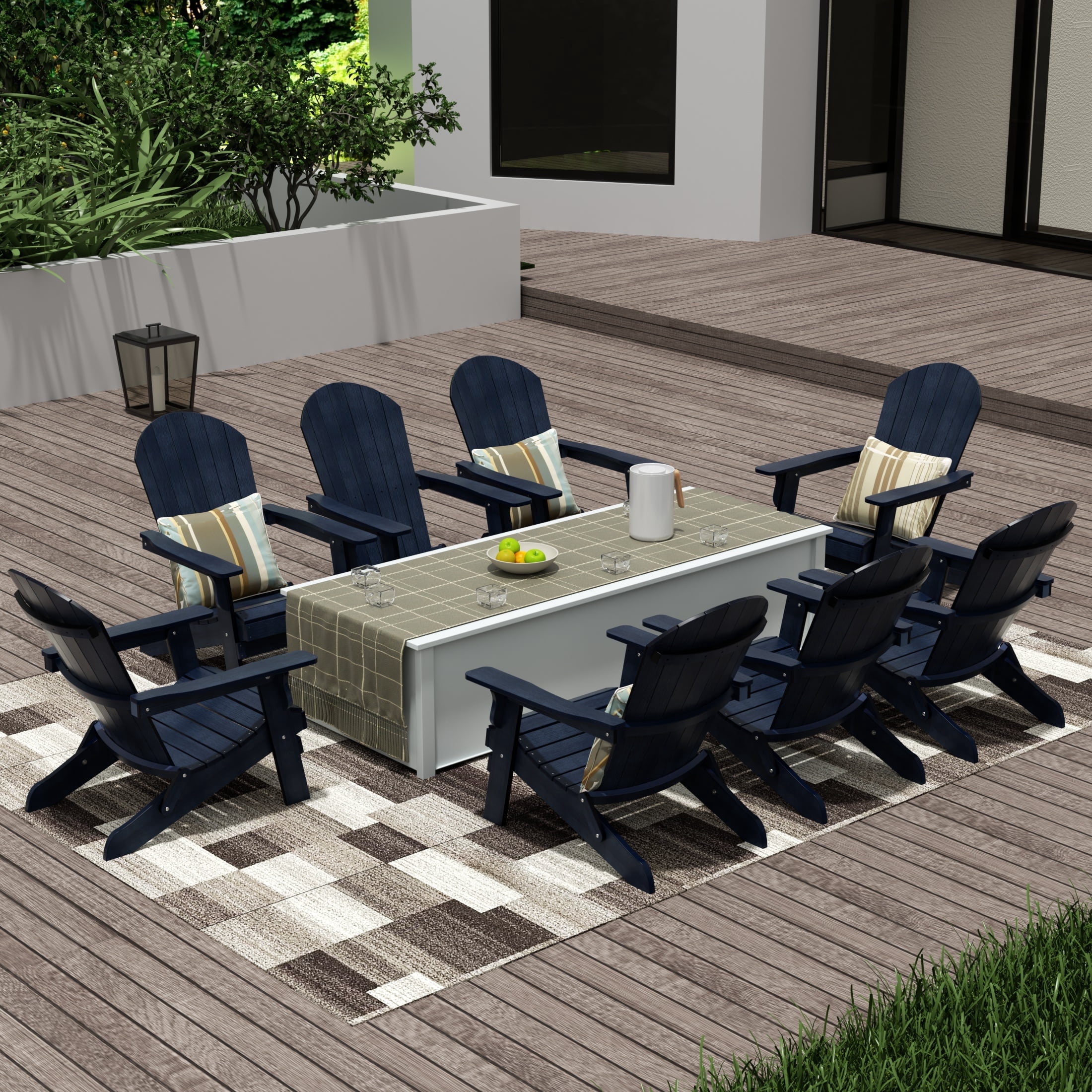 WestinTrends Tuscany HIPS Outdoor Folding Adirondack Seashell Chair ...