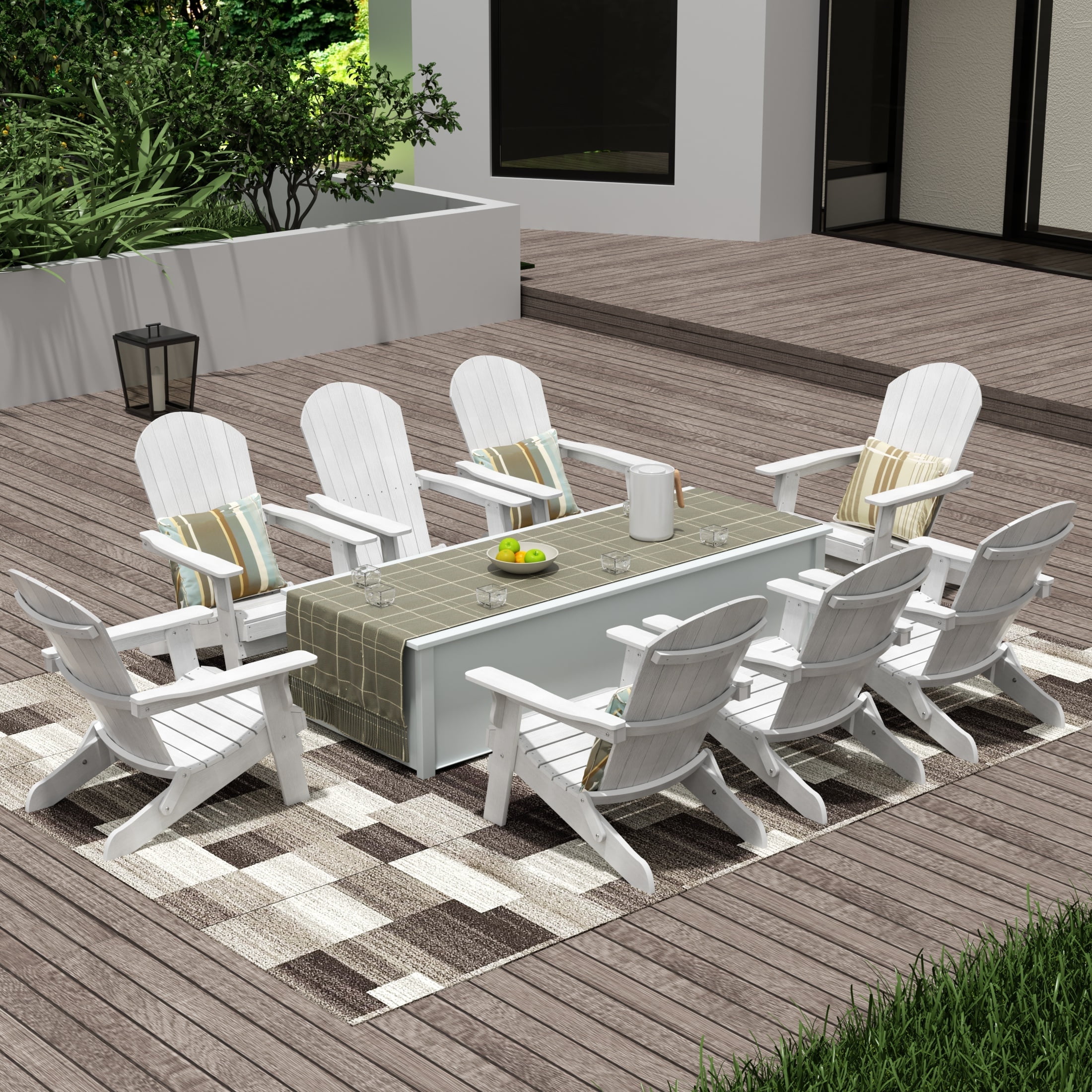 WestinTrends Tuscany HIPS Outdoor Folding Adirondack Seashell Chair ...