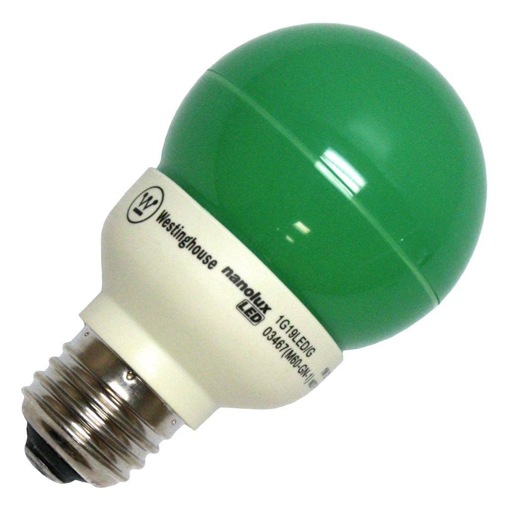 Westinghouse 03467 - 1G19/LED/G 1W G19 GREEN LED Colored Globe Light ...