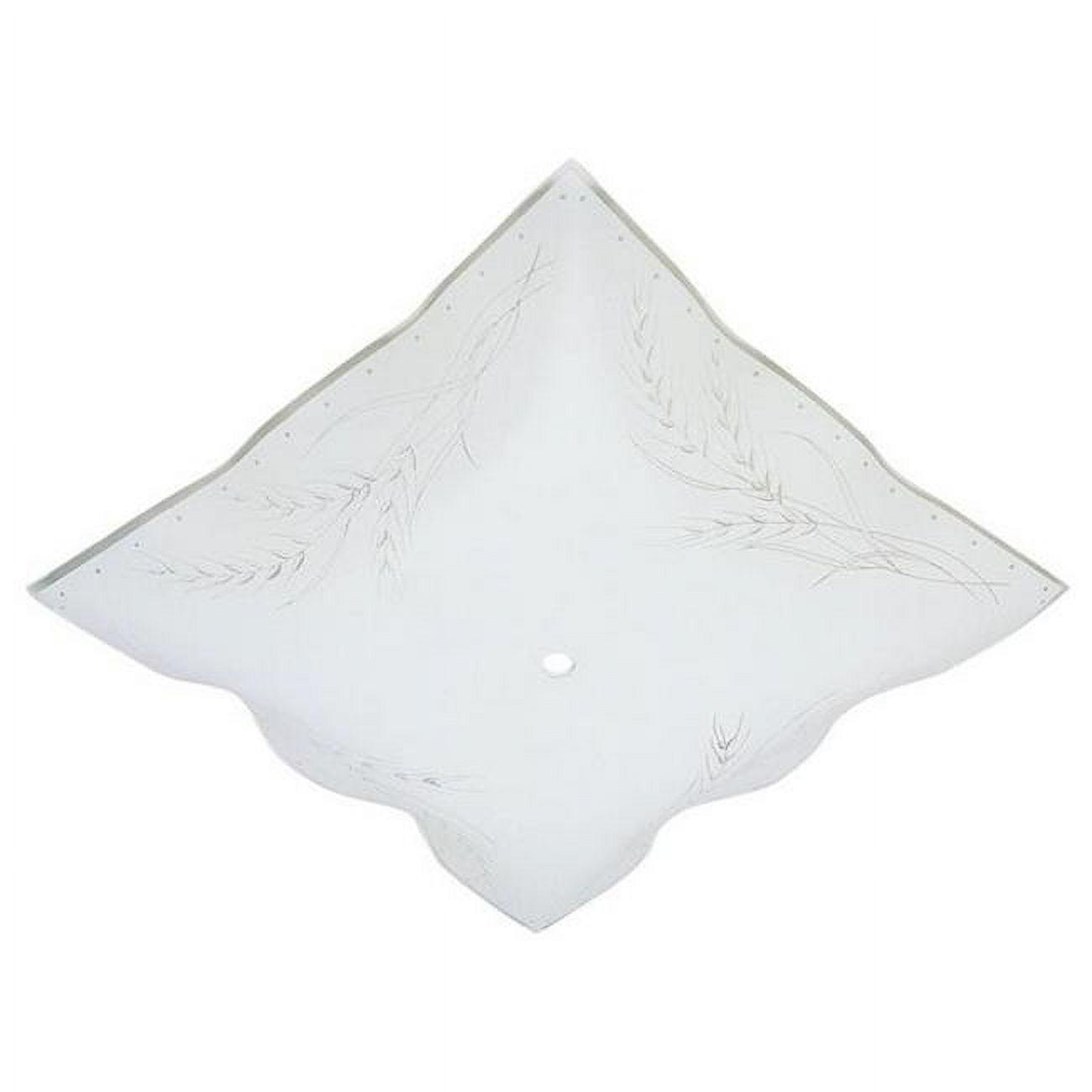 Westinghouse 12 in. Clear Wheat Design on White Ruffled Edge Glass ...