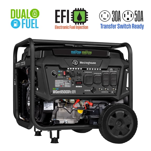 Westinghouse 12500 Peak Watt EFI Dual Fuel Home Backup Portable ...