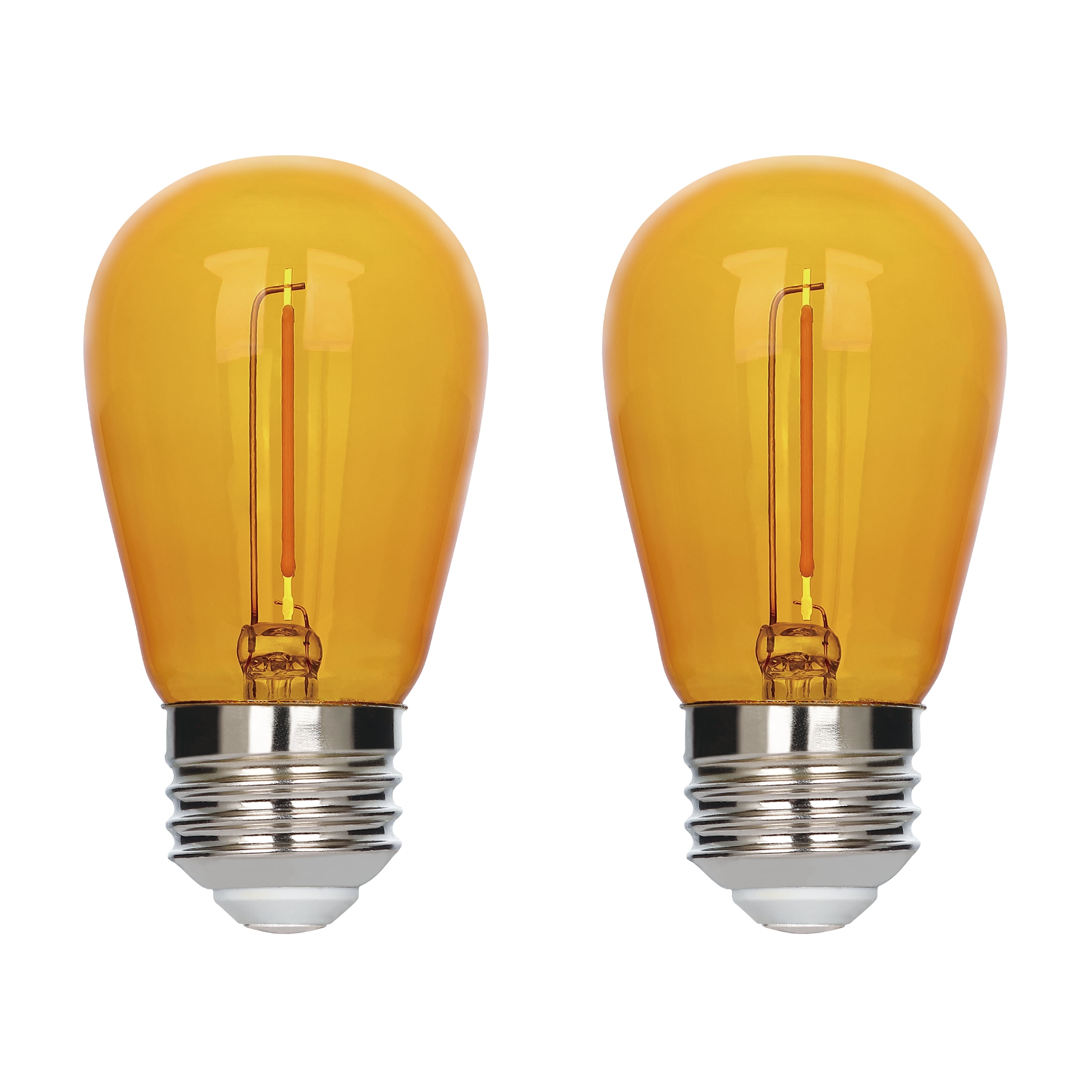 Westinghouse 2 Watt (40 Watt Equivalent) Yellow S14 Omni Filament LED ...