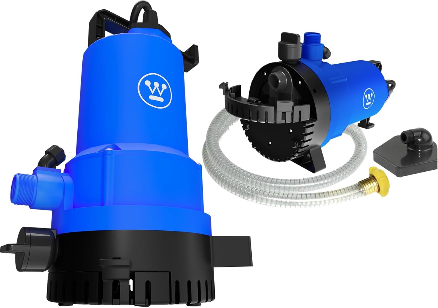 Westinghouse 2-in-1 1/4 HP Utility Pump, 1600 GPH Submersible Water ...