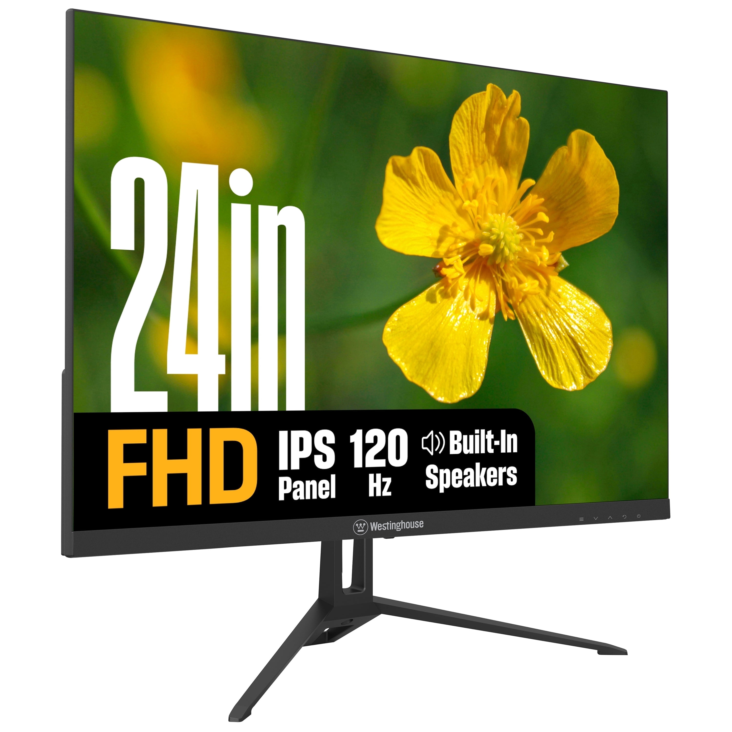 Westinghouse 24 Inch Monitor, 1080p Full HD IPS Computer Screen, 120Hz ...