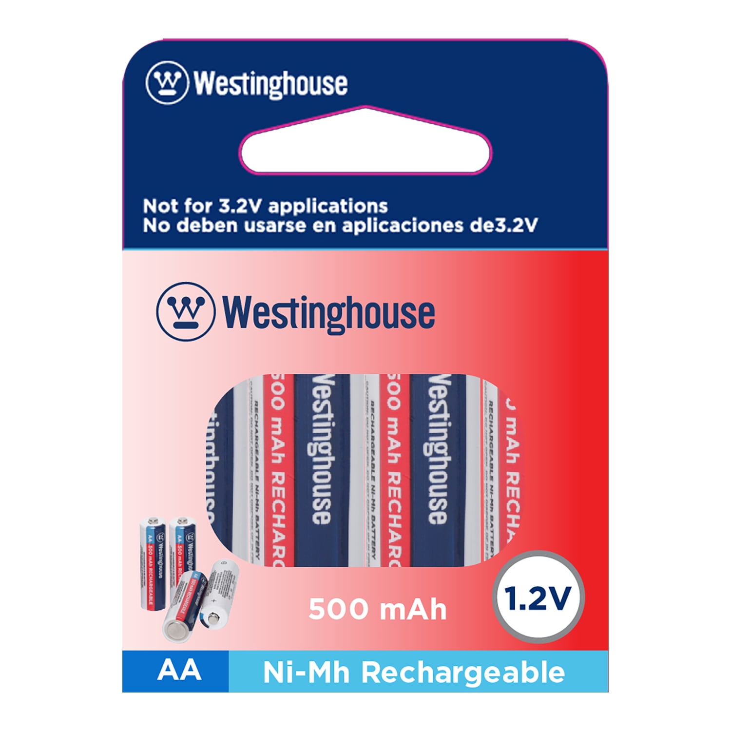Westinghouse 500 mAh AA Ni-MH Rechargable Battery - Walmart.com