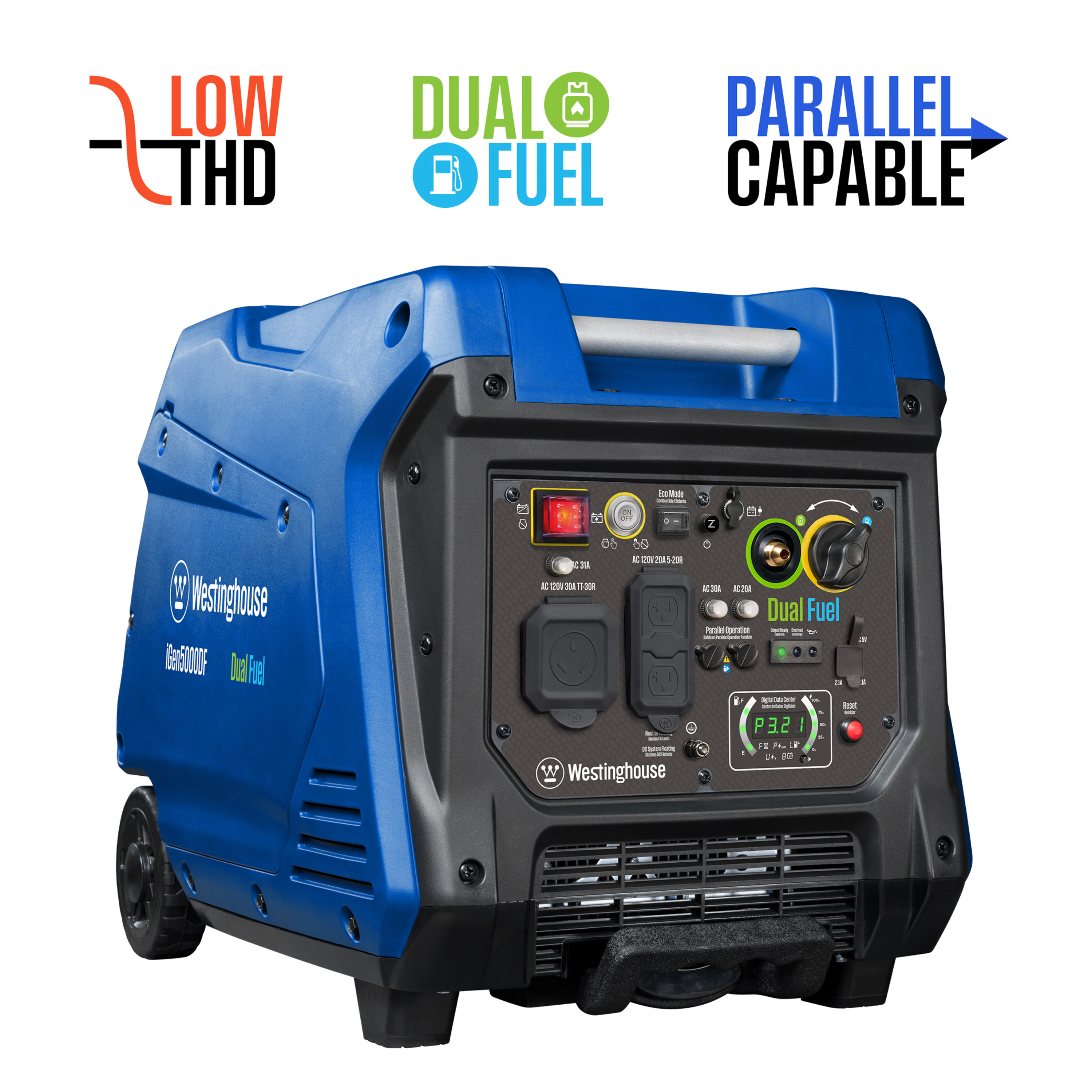 Pulsar 2,200 Watt Dual-Fuel Portable Inverter Generator - CARB ...