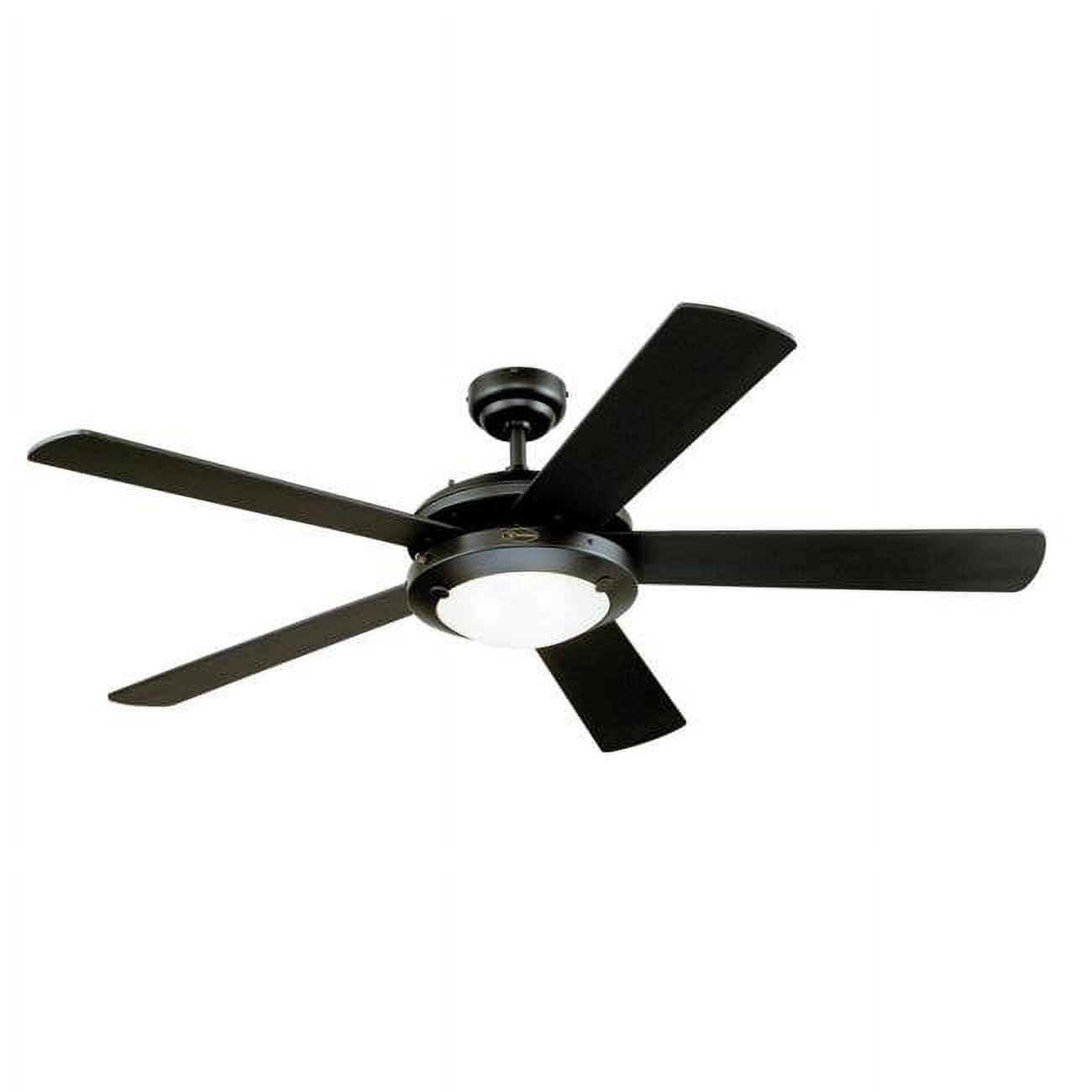 AirPro 52 in. Matte Black 5-Blade AC Motor Transitional Ceiling Fan ...