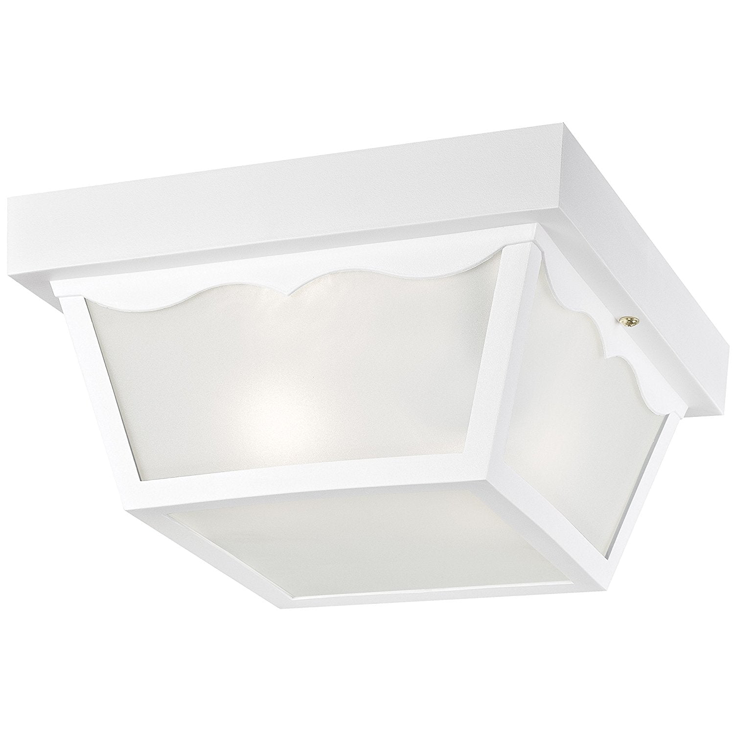 Westinghouse 66976 Two-Light Flush-Mount Outdoor Fixture w/ Glass Panel ...