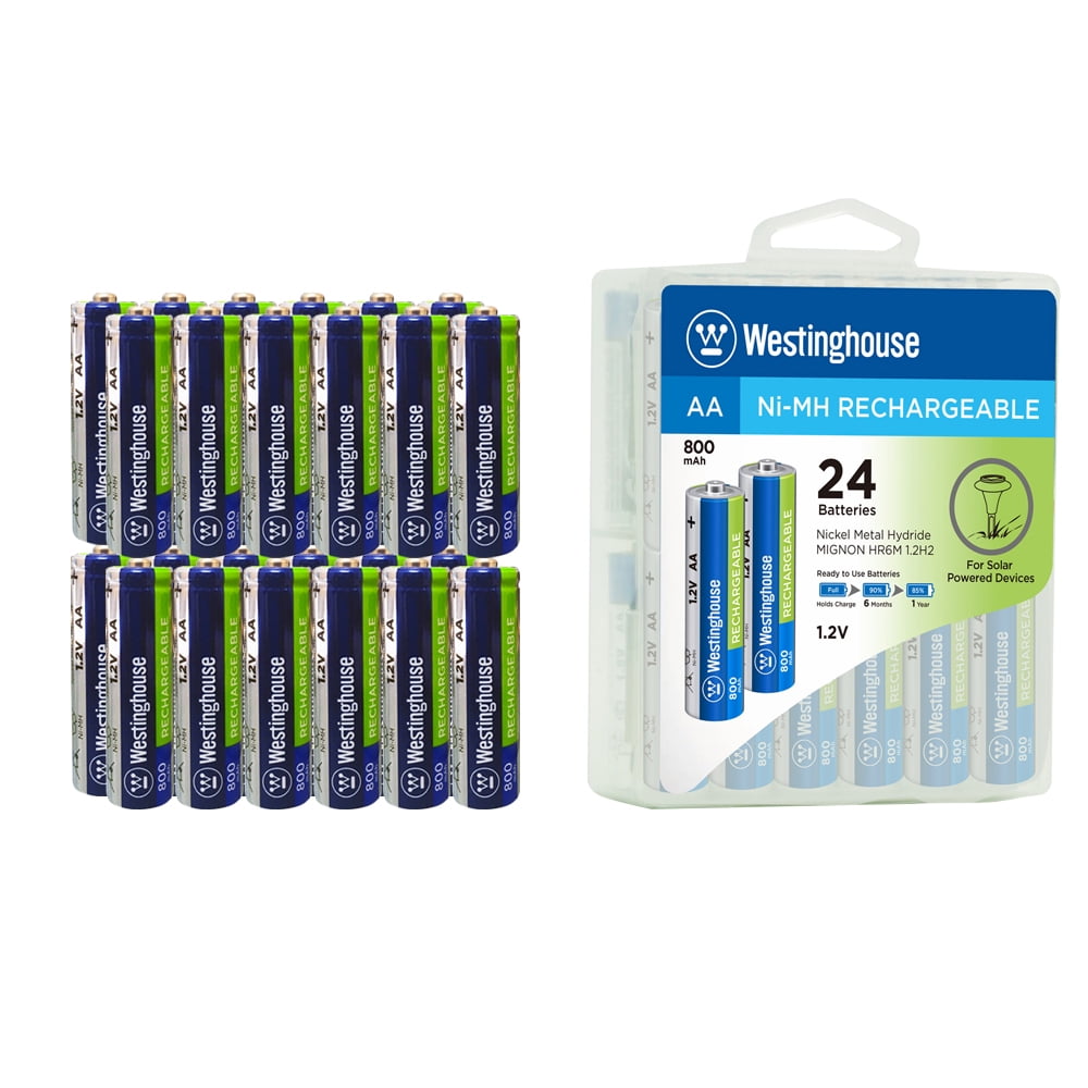Westinghouse AA 1.2V 800mAh Ni-Mh Solar Rechargeable Battery for LED ...