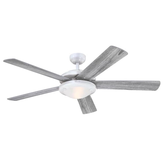 Westinghouse Comet 52 in. White Finish Reversible Blades (Rustic Birch ...