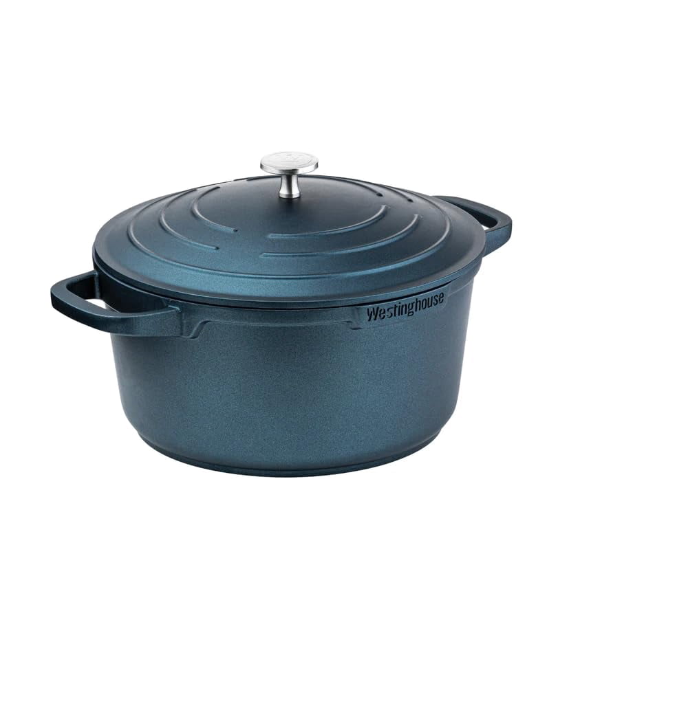 Westinghouse Casserole with Lid, 11 Inches, Blue, Cast aluminum ...