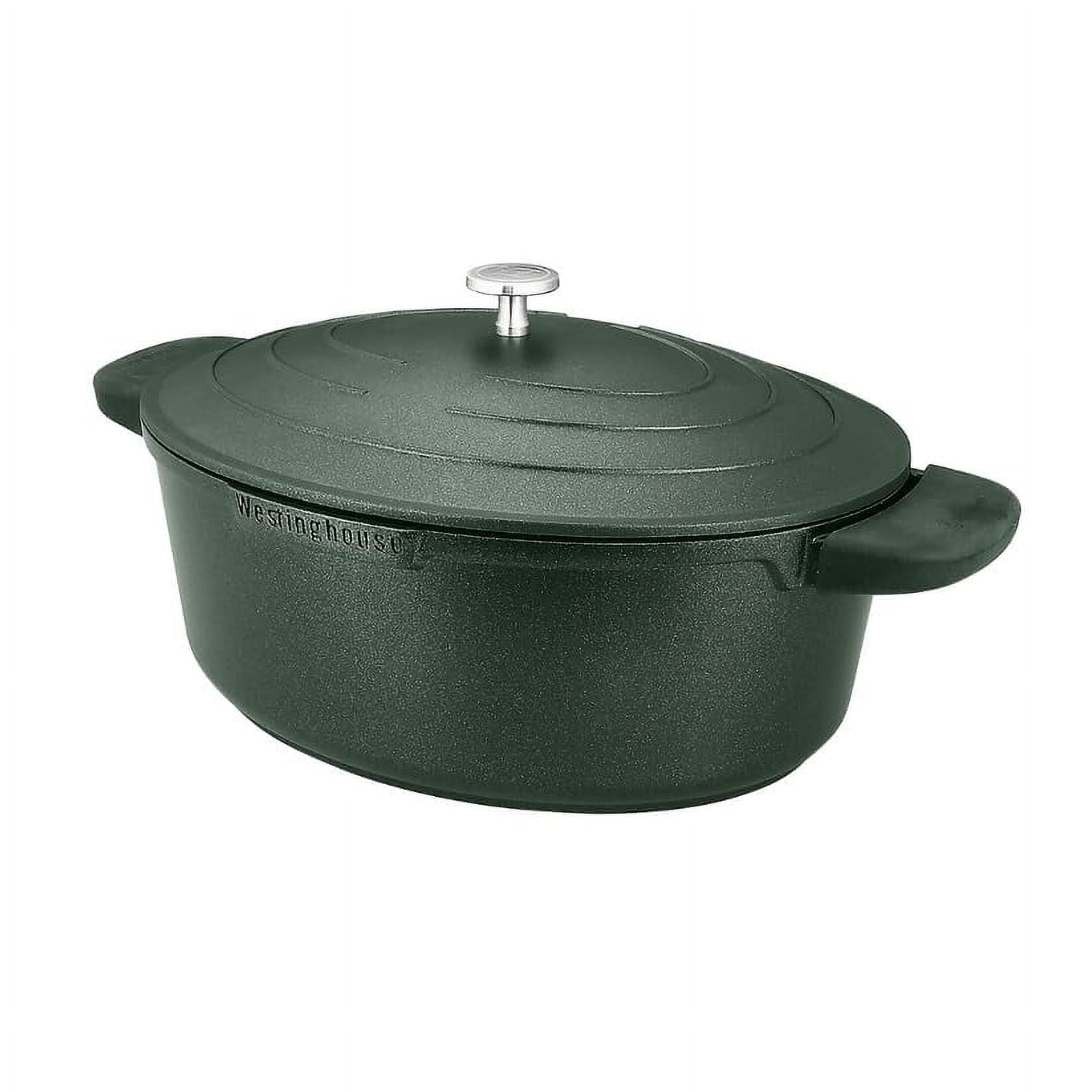 Westinghouse Roaster with Lid, 12.5 Inches, Green, Cast aluminum ...