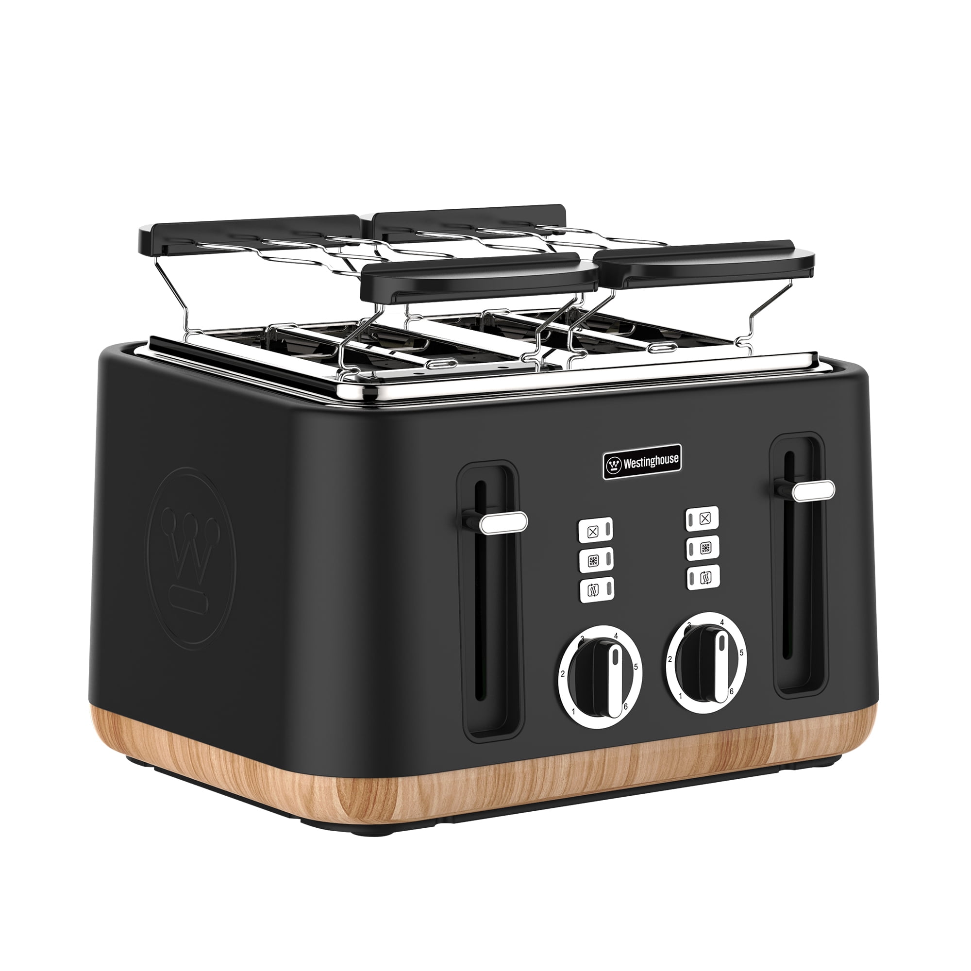 Westinghouse Homeware USA Four Wide Slot 4 Slice Toaster - Faux Wood ...
