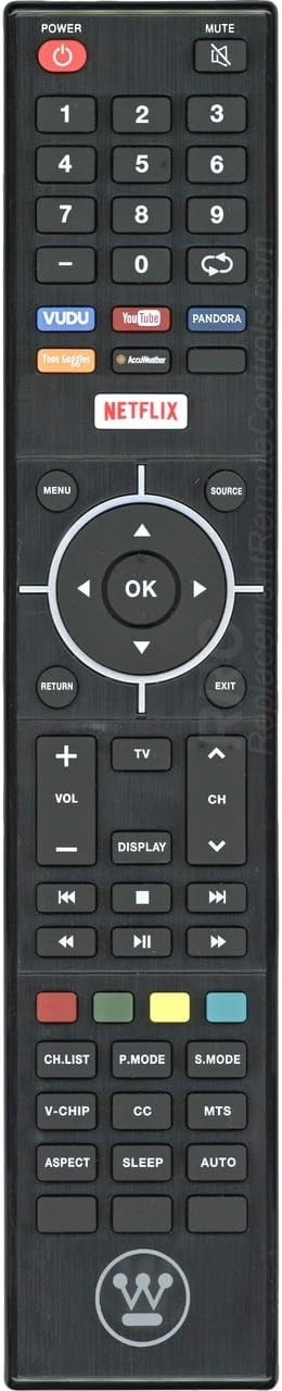 Westinghouse LCD TV Remote Control for Models WD65NC4190, WE55UC4200 ...