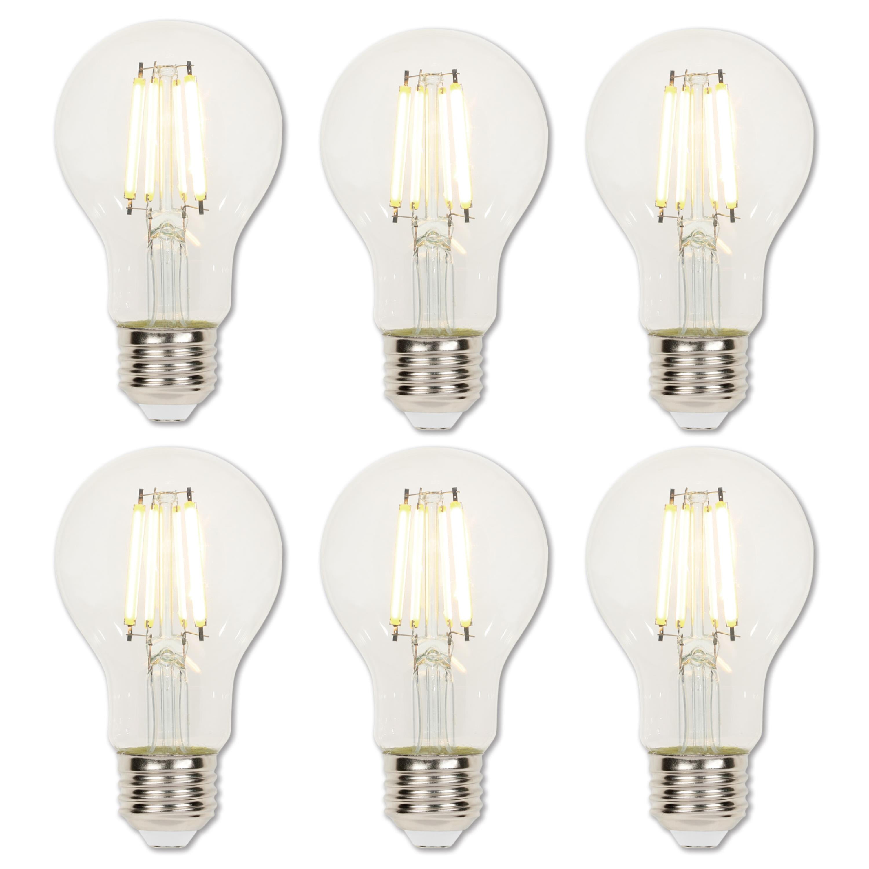 Westinghouse 6.5 Watt Dimmable A19 LED Filament Light Bulb, Clear ...