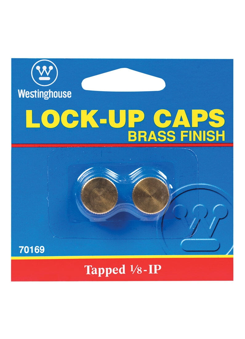 Westinghouse 1/2 In. Tapped 1/8 IP Brass Lock-up Cap (2-Pack) 70169 ...