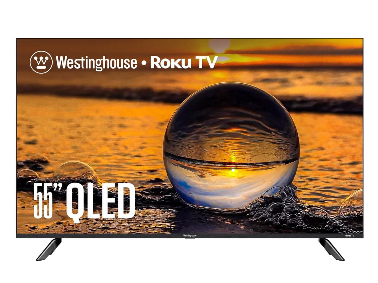 Westinghouse 55" QLED 4K UHD Smart TV with Roku TV, Edgeless, Dolby Vision Sound, Wifi, Voice ...