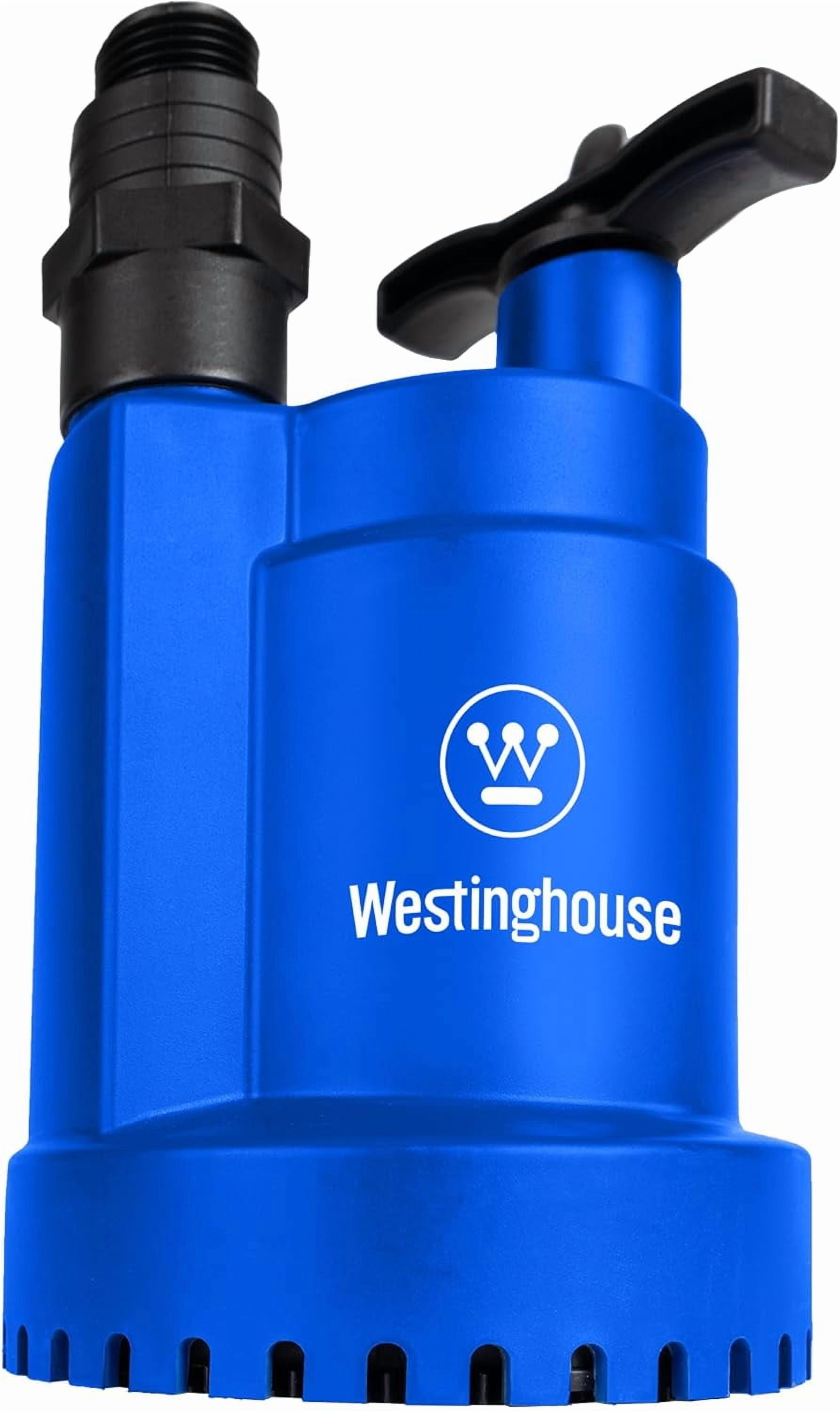 Westinghouse, Submersible Water Utility Pump, 1/4 HP, 1500 GPH ...