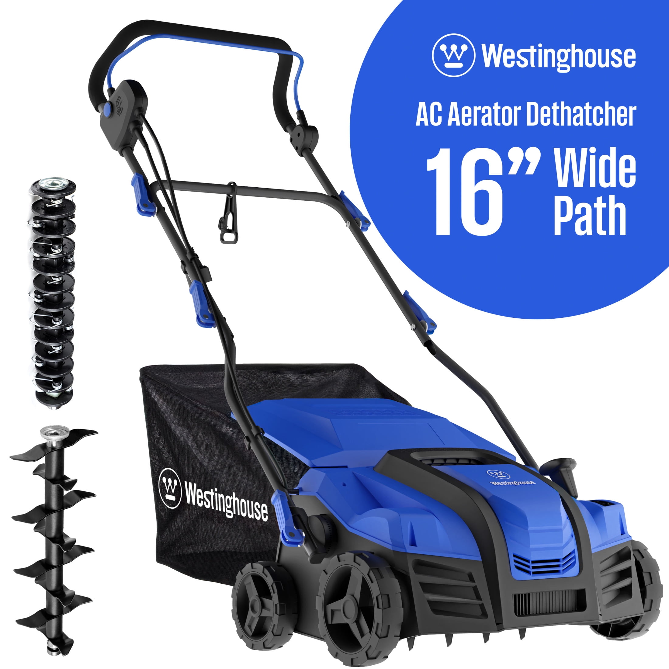 Westinghouse W16ADAC 16-Inch 15 Amp 2-in-1 Corded Electric Dethatcher ...