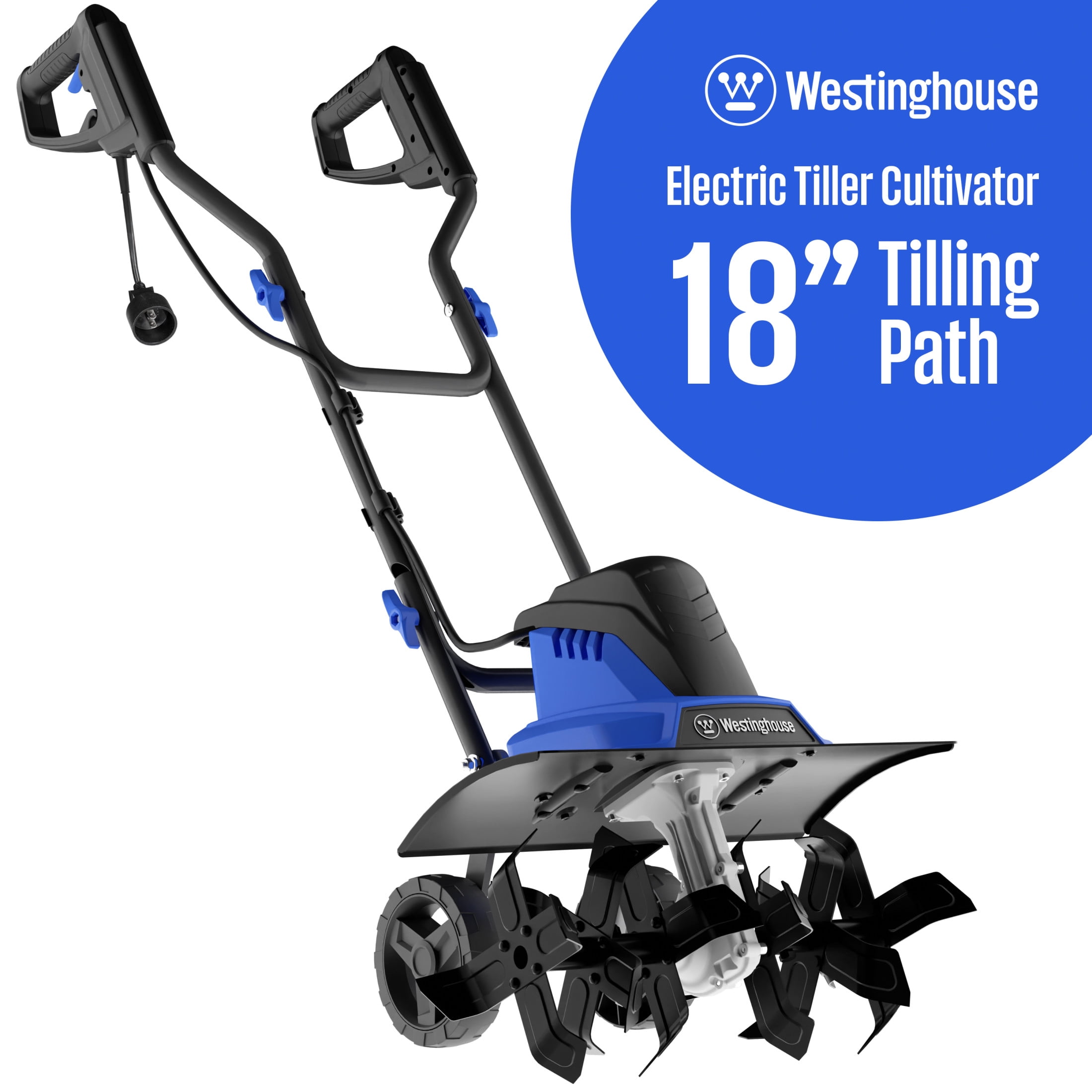 Westinghouse W18TCAC 18-Inch, 15 Amp Corded Electric Tiller Cultivator ...