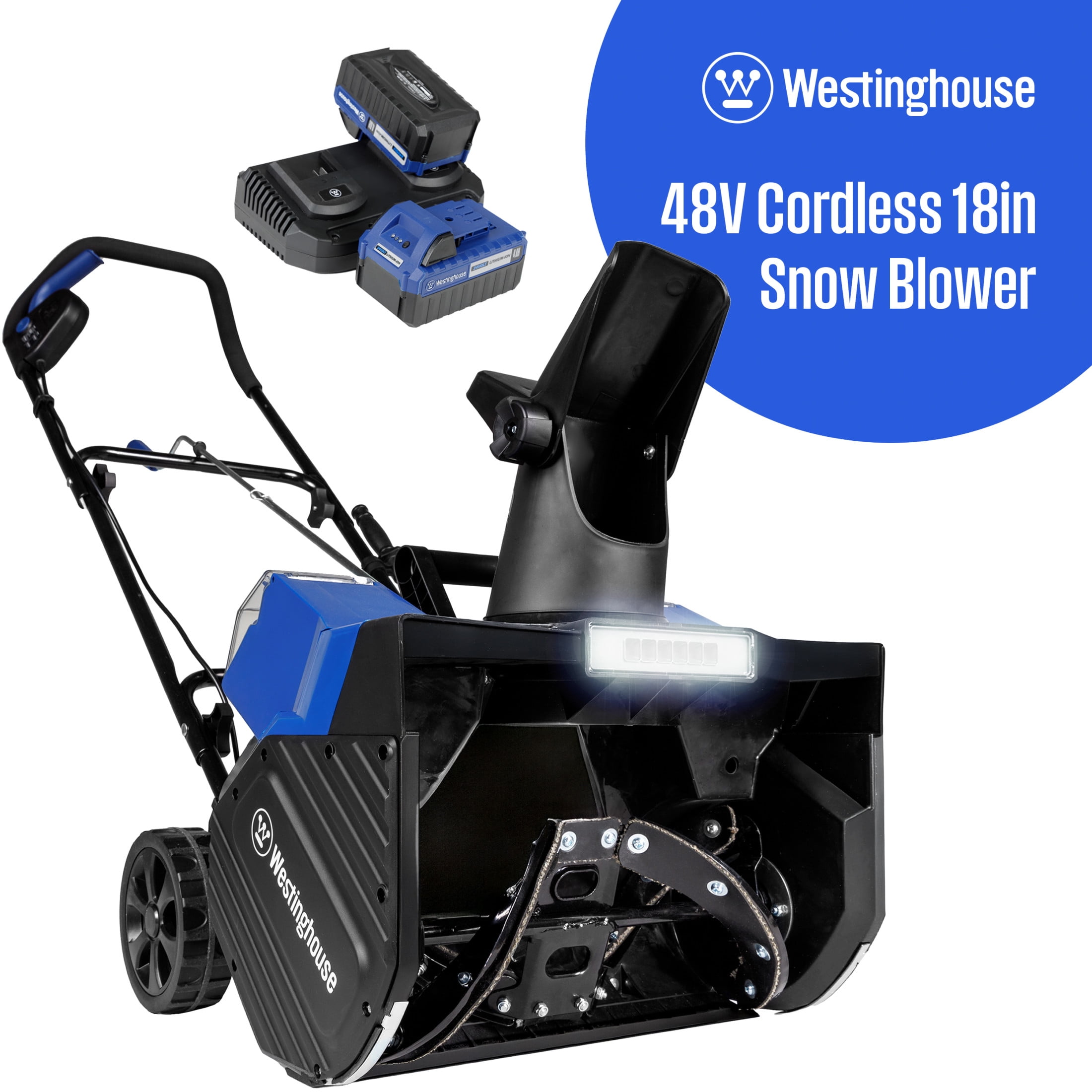 Open Box Westinghouse WSnow18 48V Cordless Snow Blower 18 Inch Kit ...