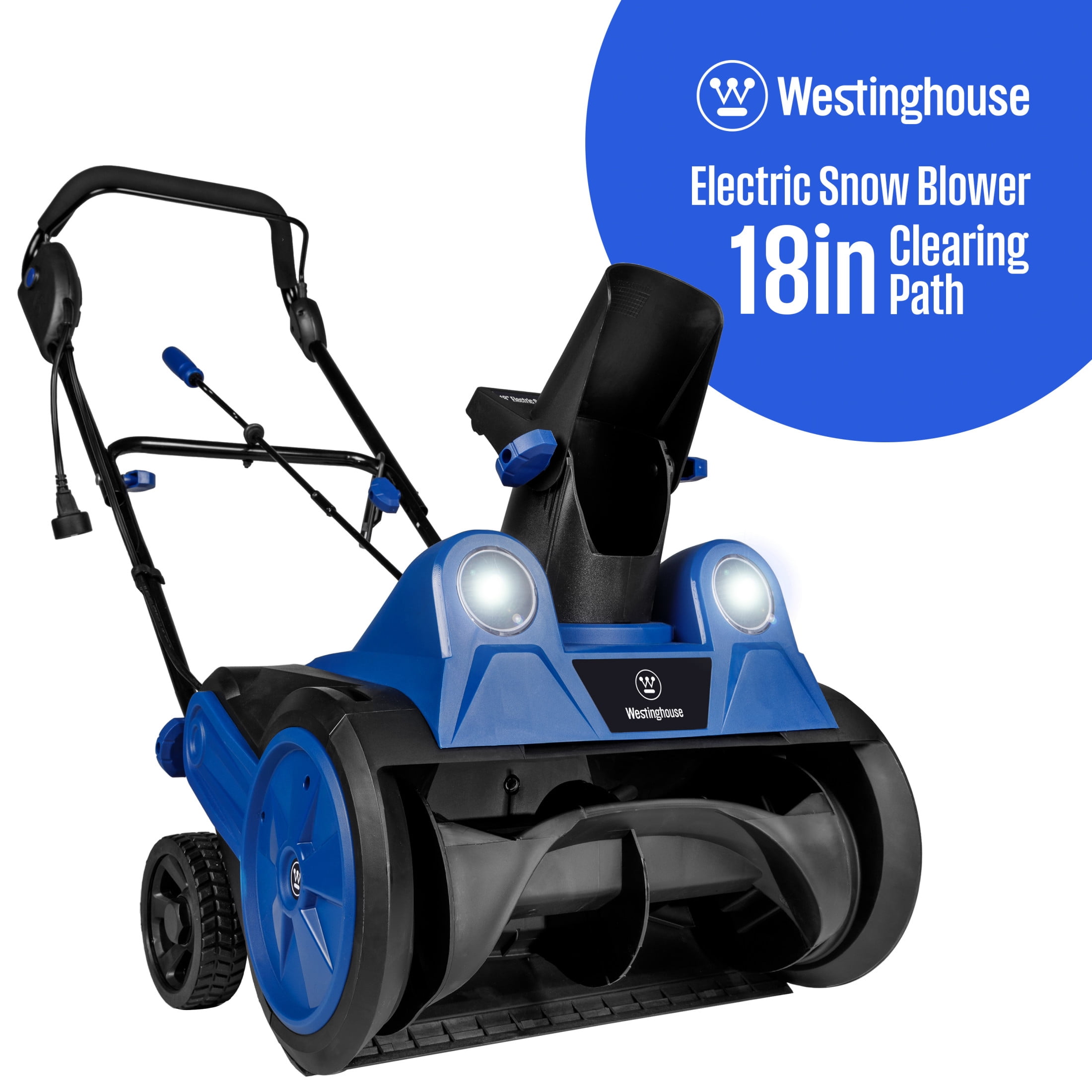 Westinghouse WSnow18 Corded Snow Blower 18 Inch, Dual LED Lights ...