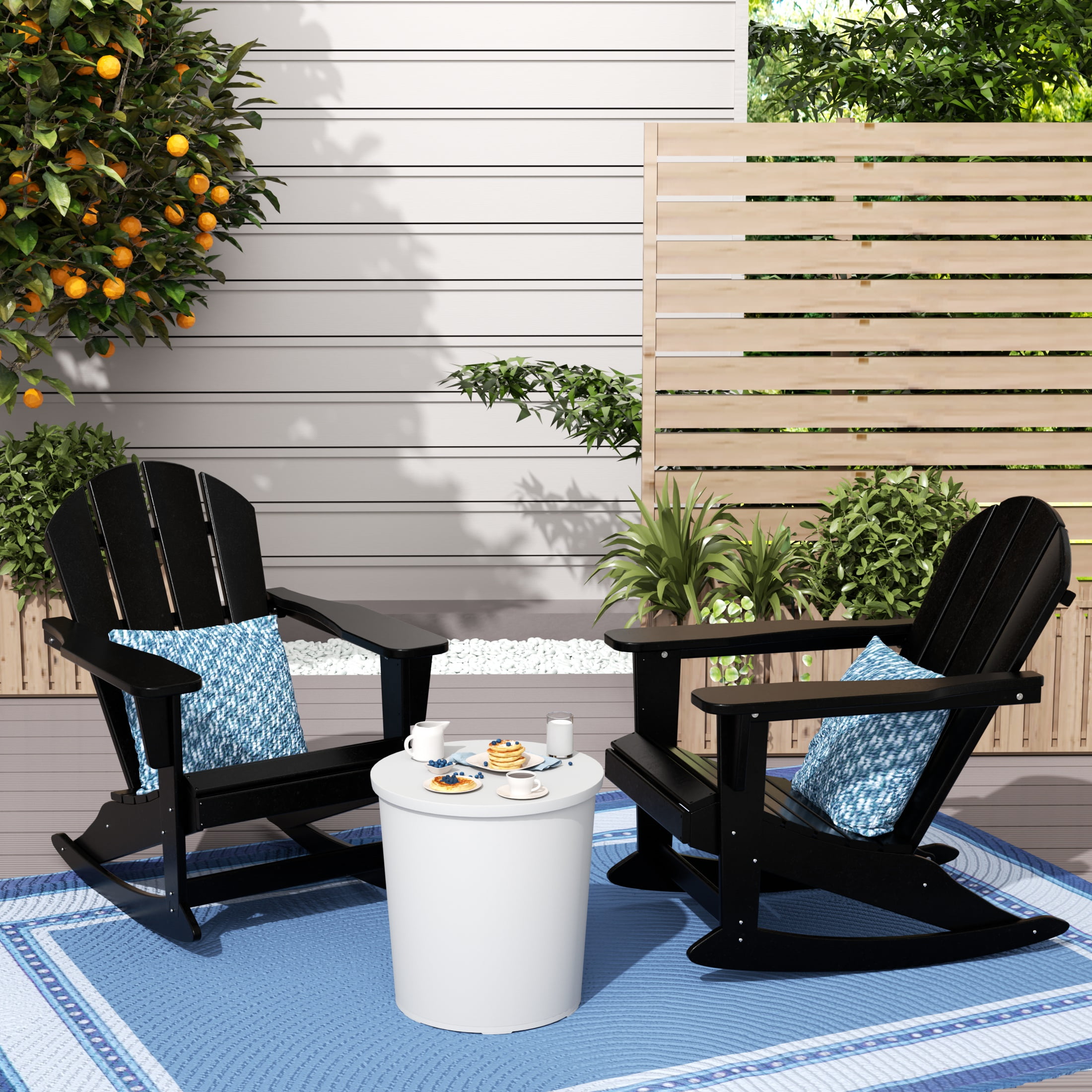 Westintrends Malibu Rocking Chair Set 2 All Weather Resistant