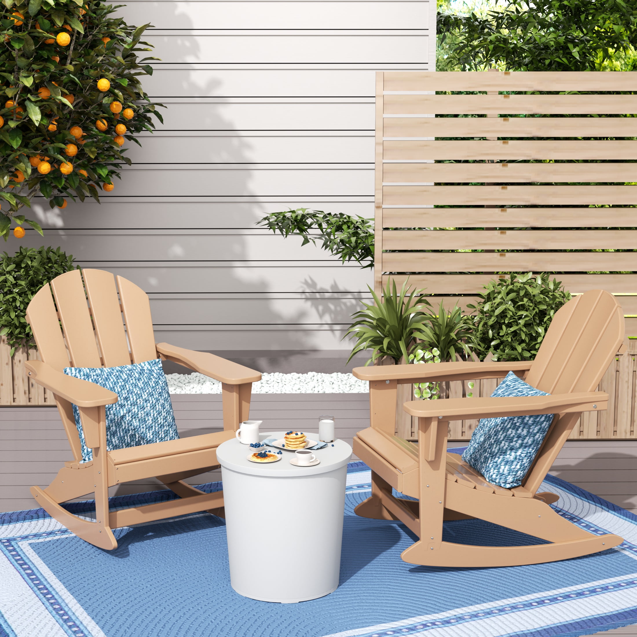 Westintrends Malibu Outdoor Rocking Chair Set Of 2 All Weather