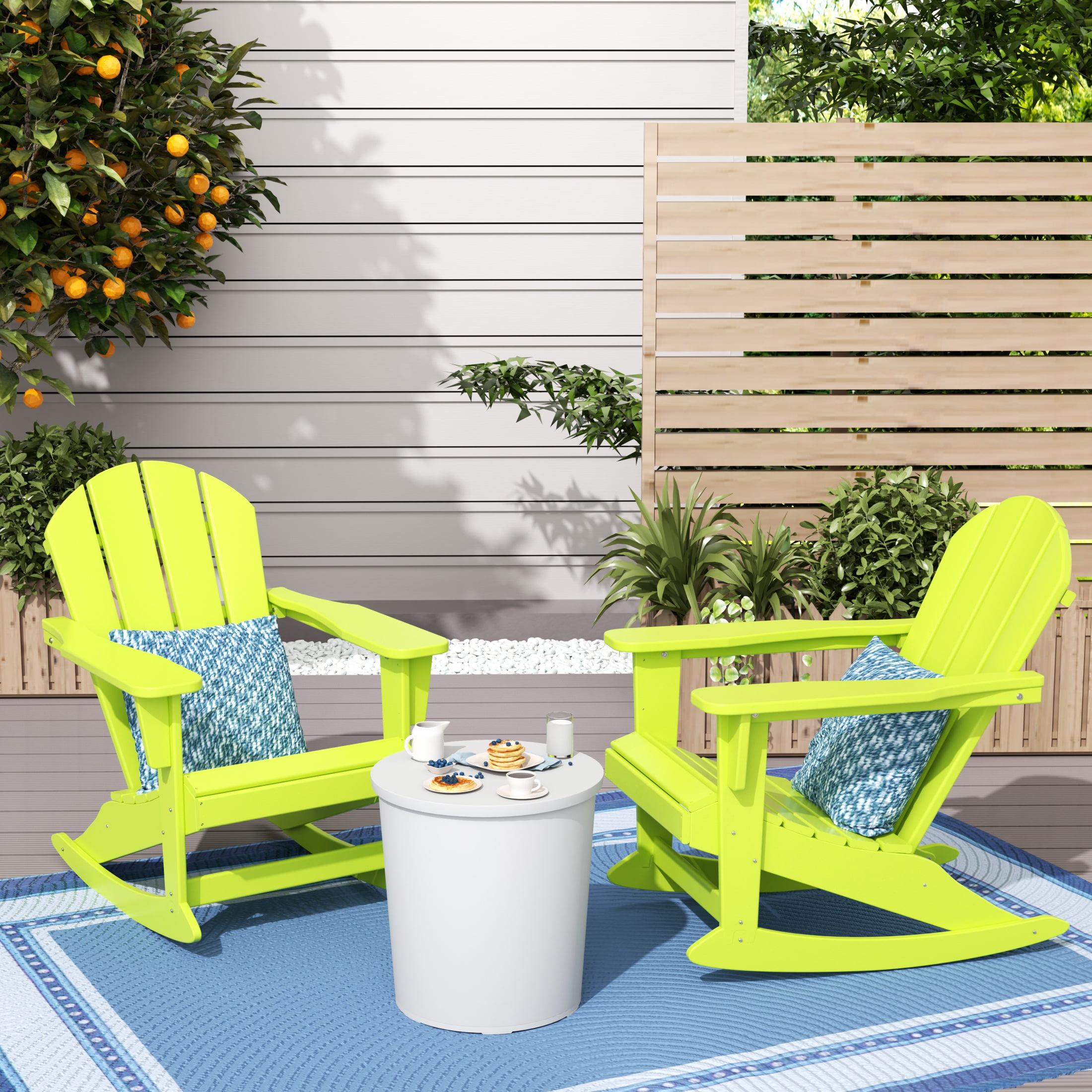 Westintrends Malibu Outdoor Rocking Chair Set of 2, All Weather ...