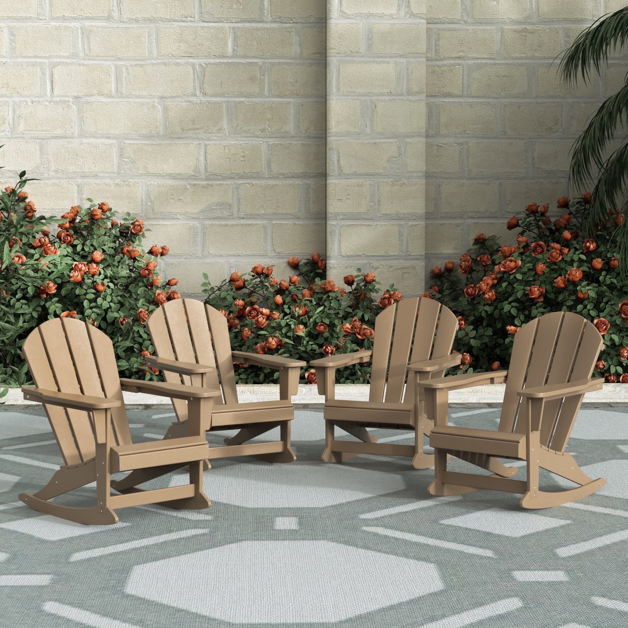 WestinTrends Malibu Outdoor Patio Porch Rocking Adirondack Chair (Set ...