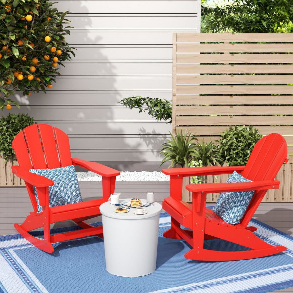 (2 pack) Westintrends Malibu Rocking Chair Outdoor, All Weather ...