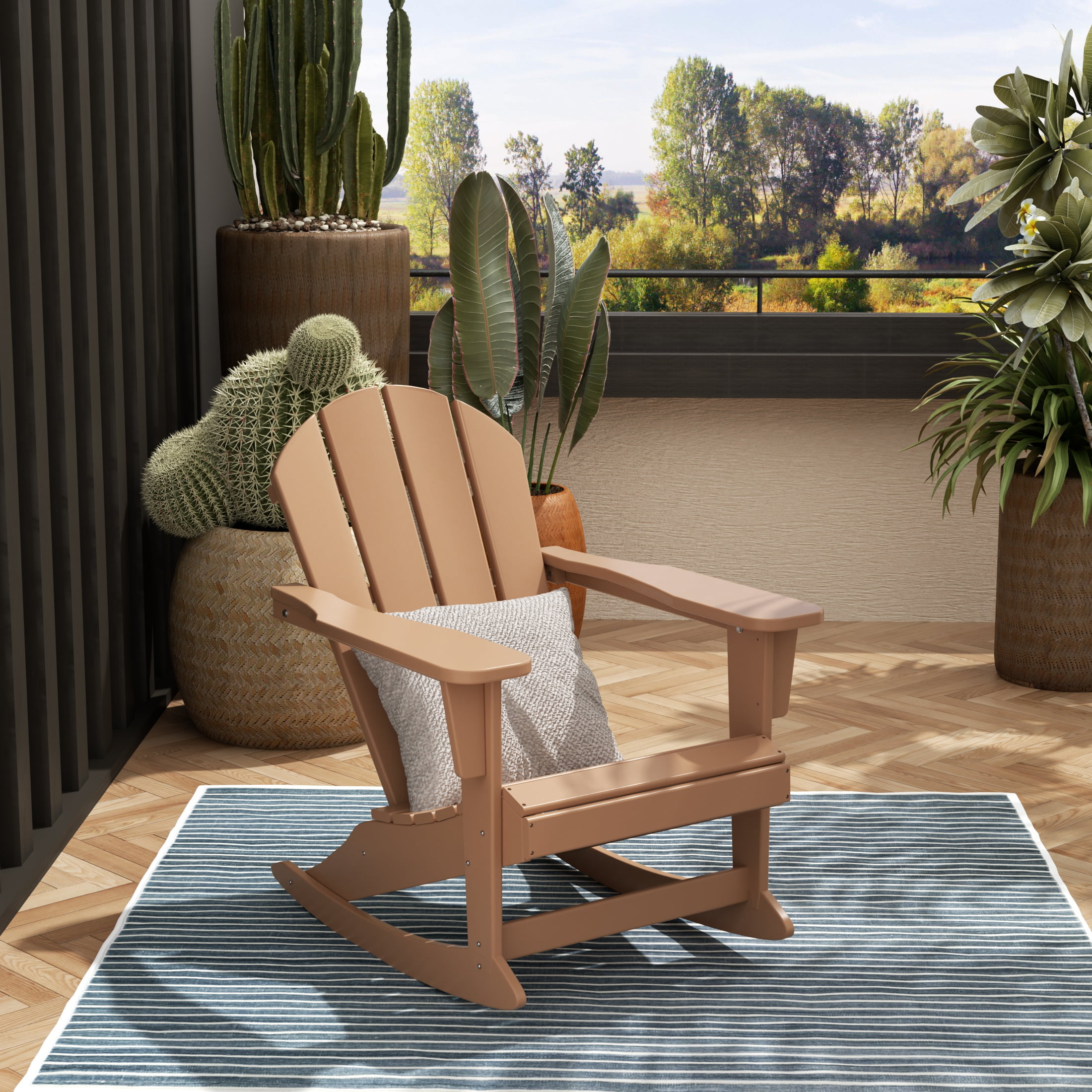 Westintrends Malibu Rocking Chair Outdoor All Weather Resistant Poly