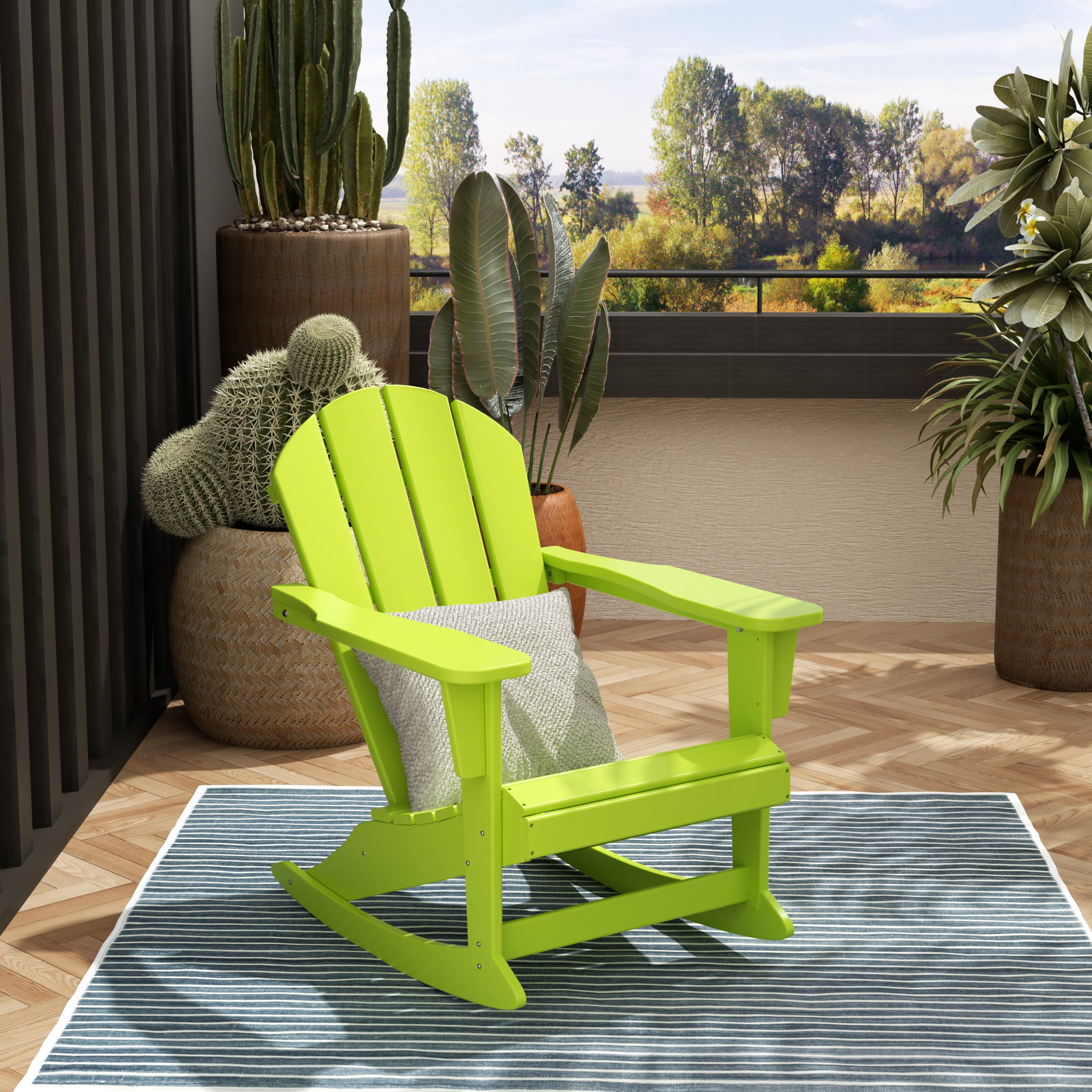 Westintrends Malibu Rocking Chair Outdoor, All Weather Resistant Poly ...